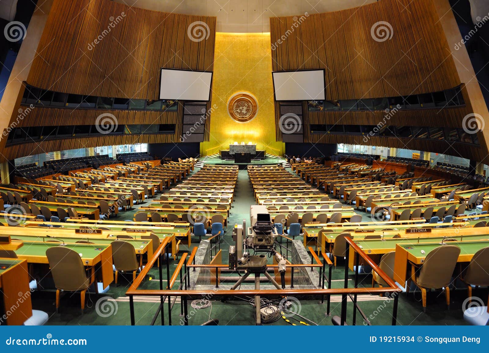 United Nations General Assembly Hall Editorial Stock Image - Image of ...