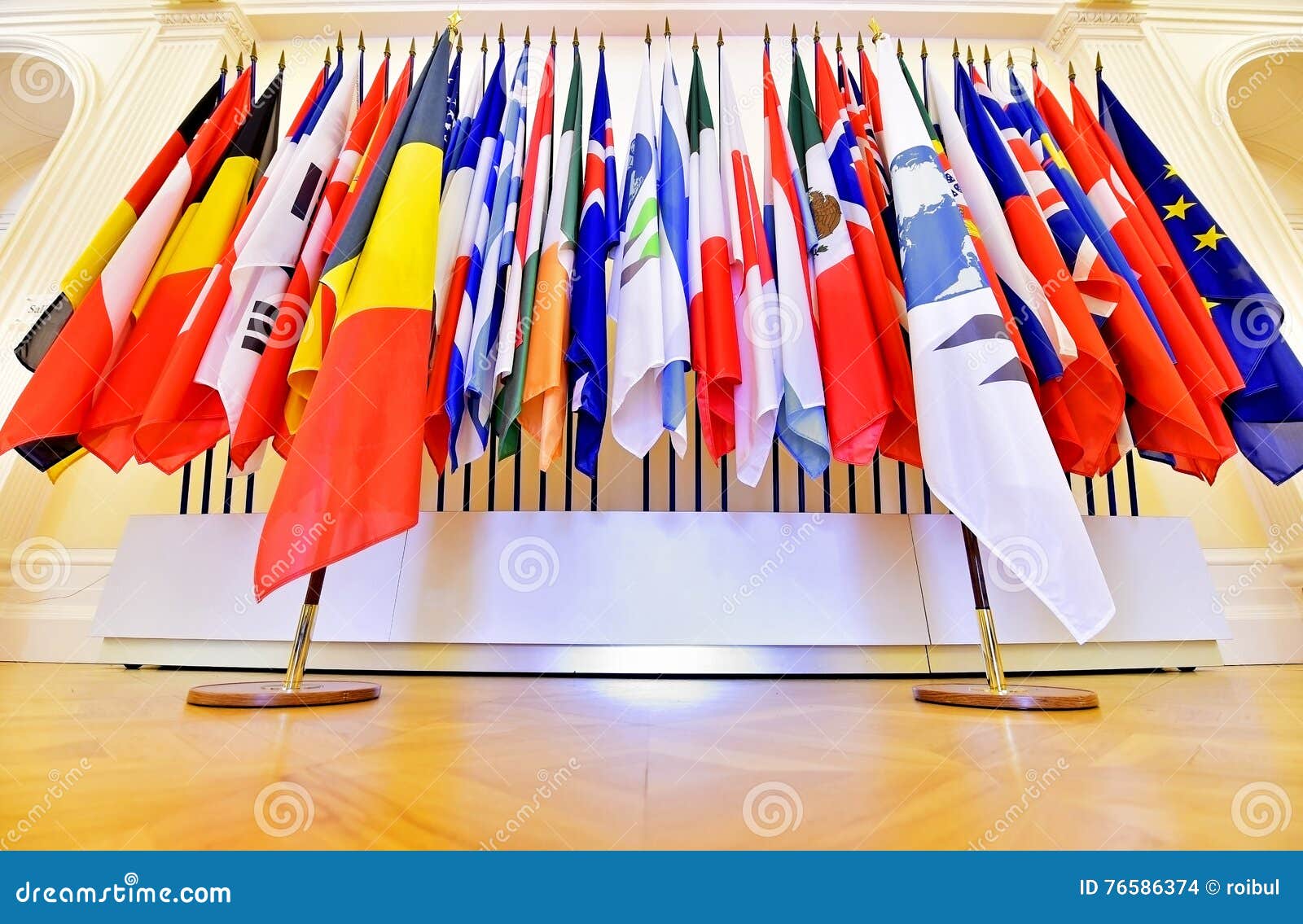 United Nations Members Flags Editorial Stock Image - Image of building ...
