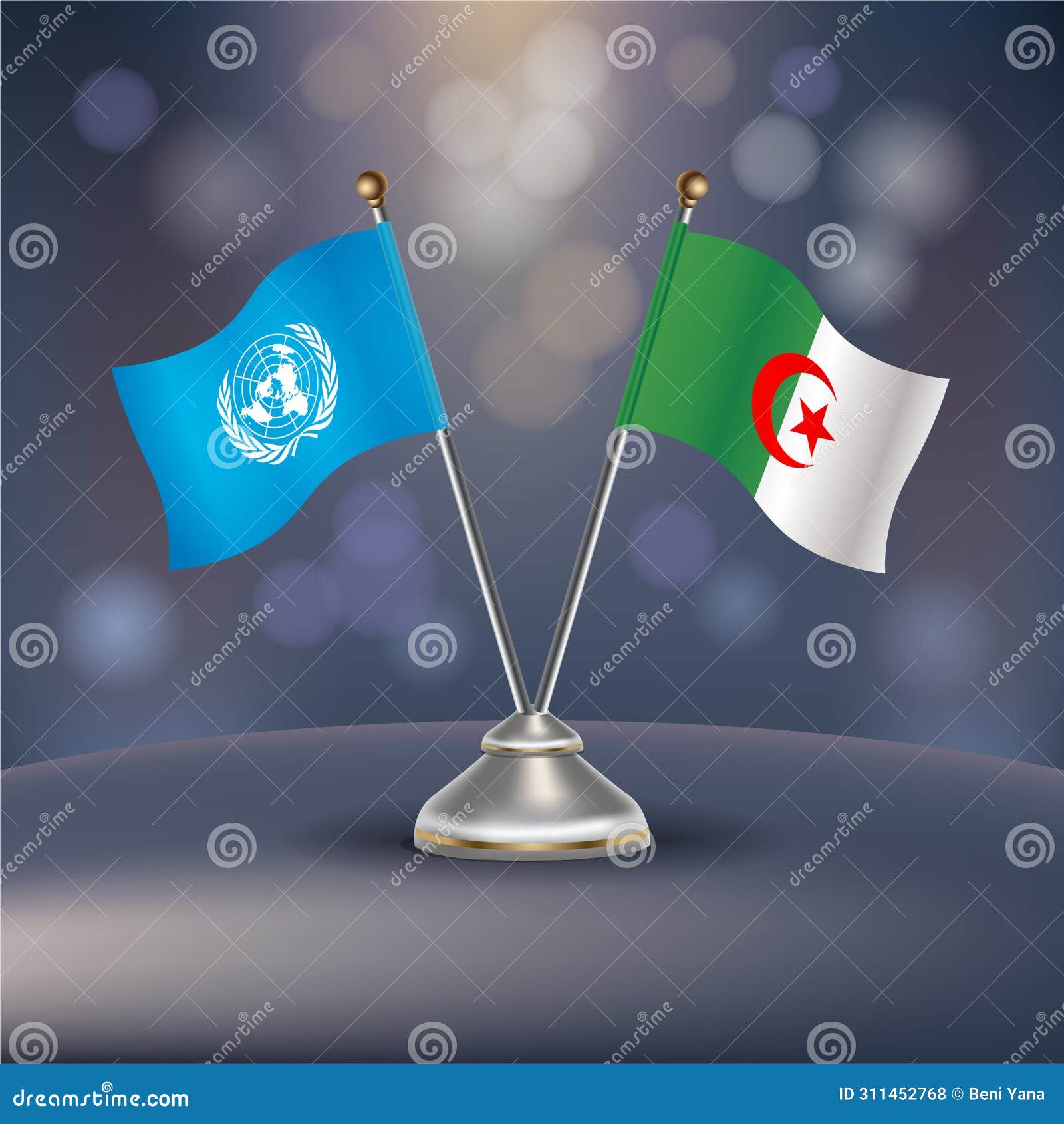 United Nations VS Algeria Flag Relation Editorial Stock Photo - Image ...