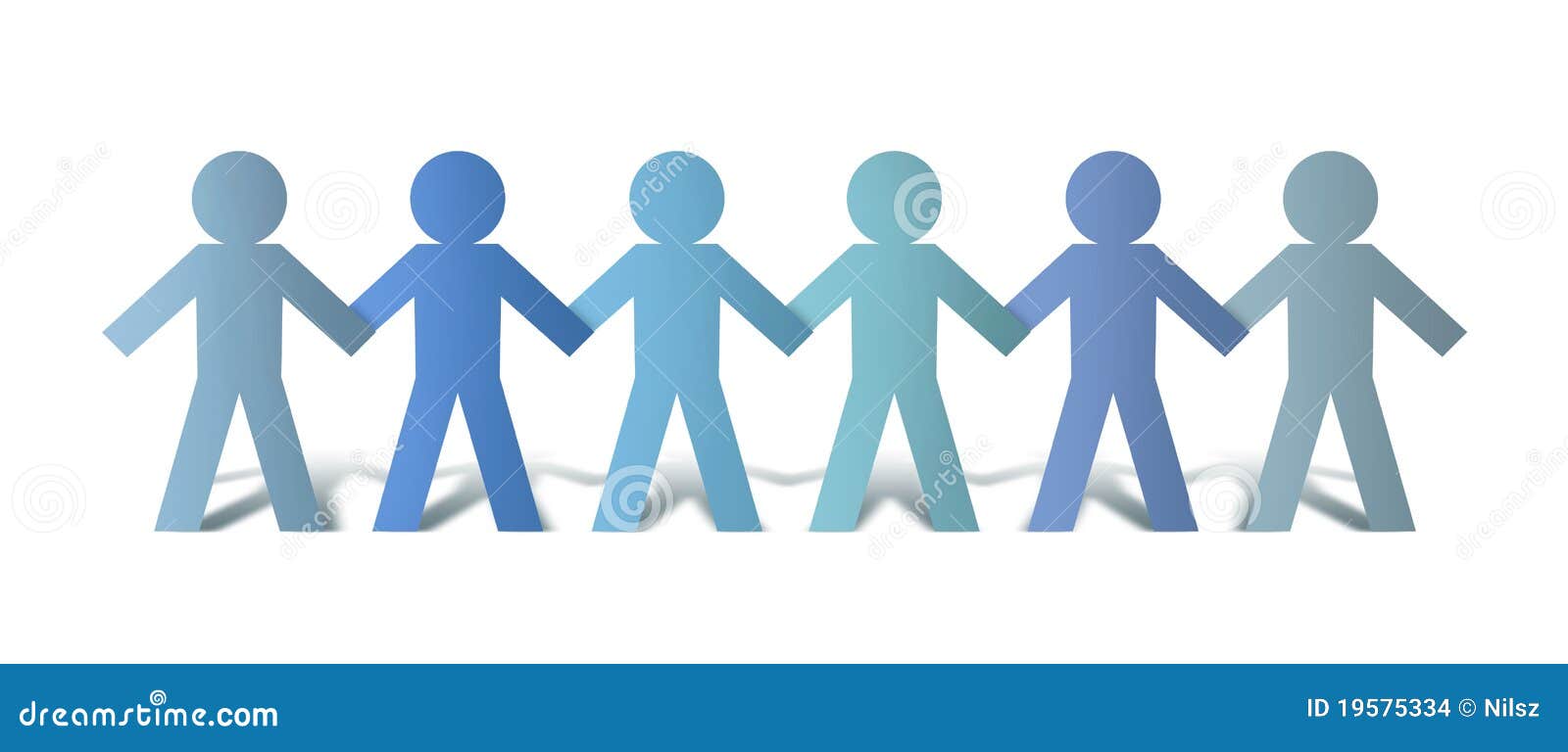 United papermen chain stock illustration. Illustration of together ...