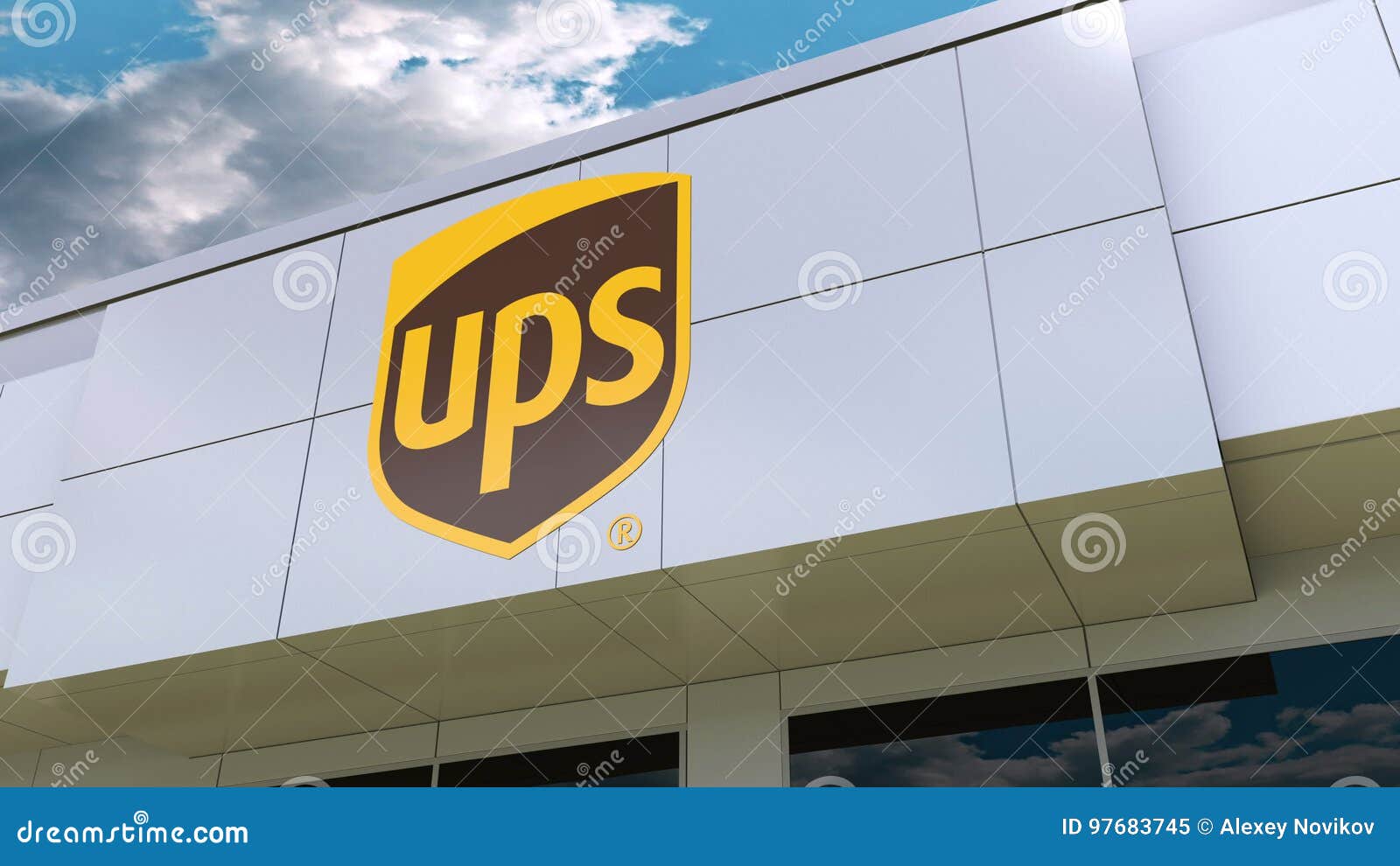 United Parcel Service UPS Logo on the Modern Building Facade. Editorial ...