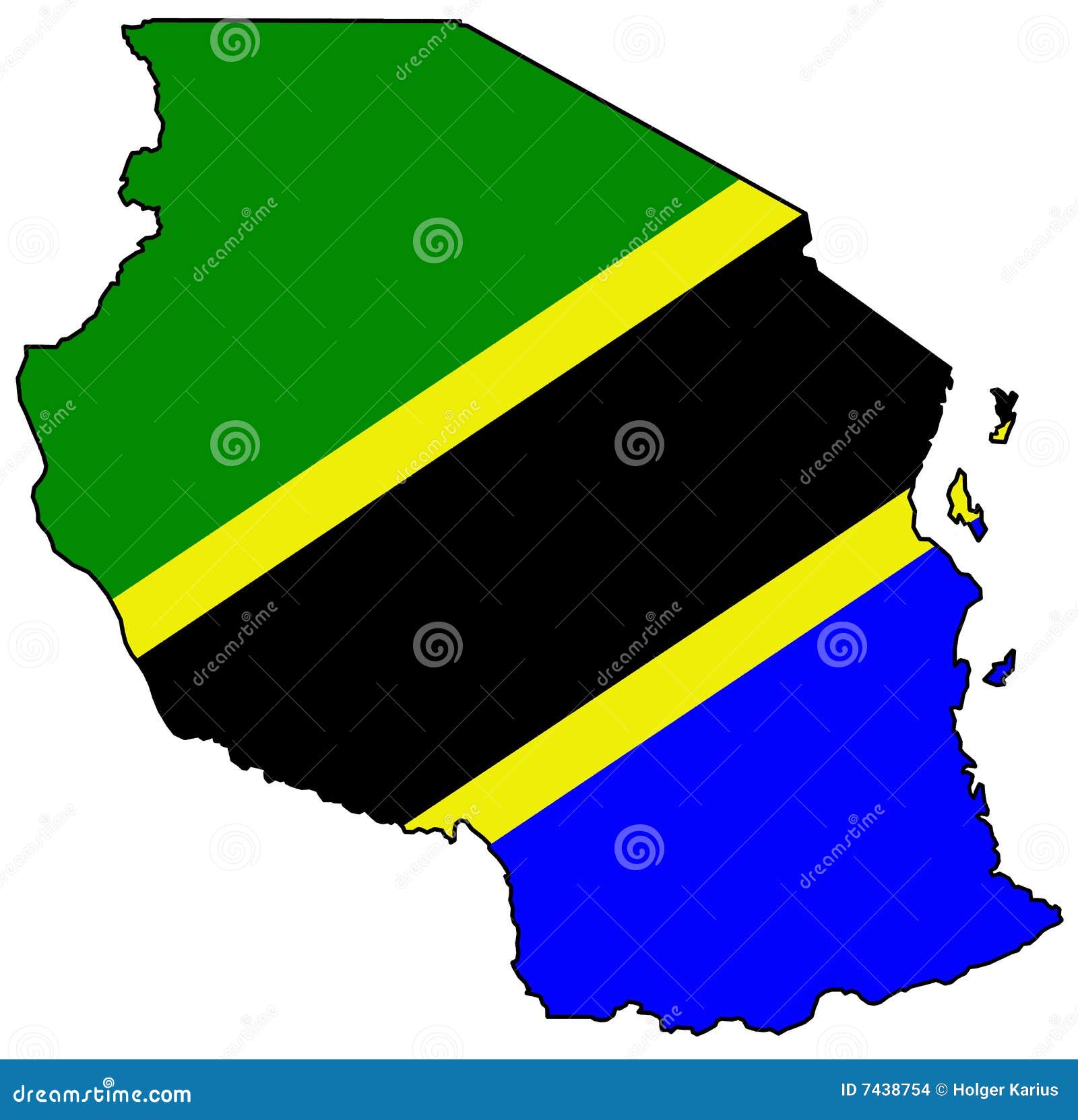 United Republic Of Tanzania Stock Illustration Illustration Of Border