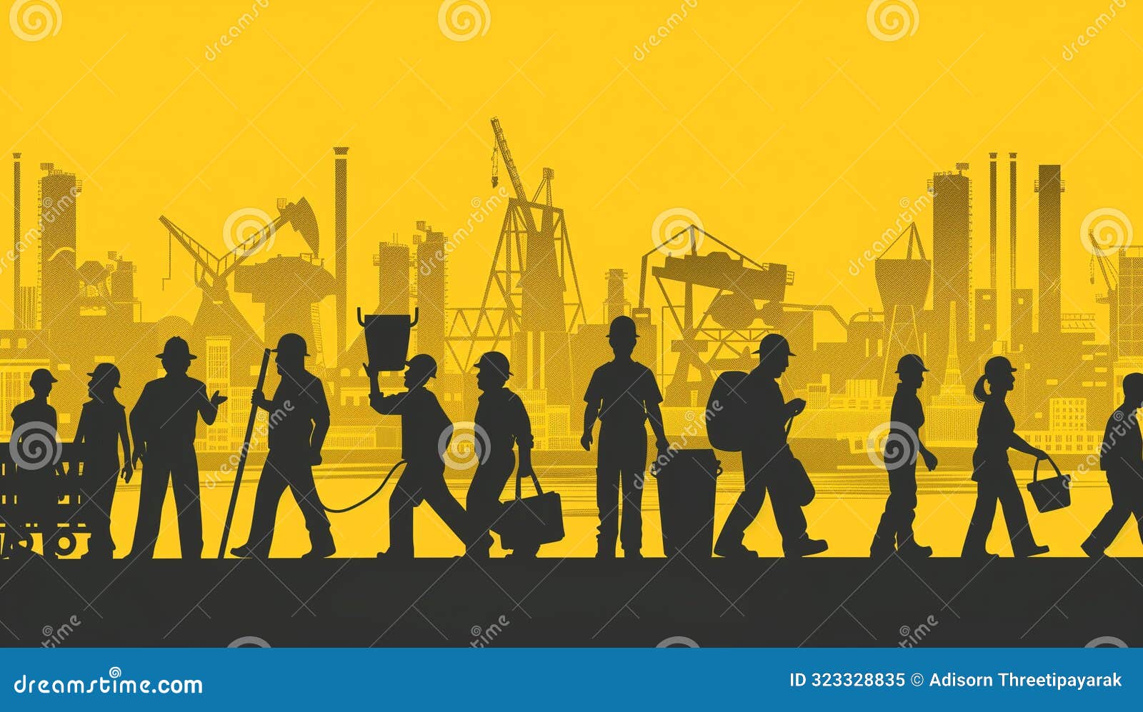 The Power of Labor a United Front of Workers, Generative AI Stock ...