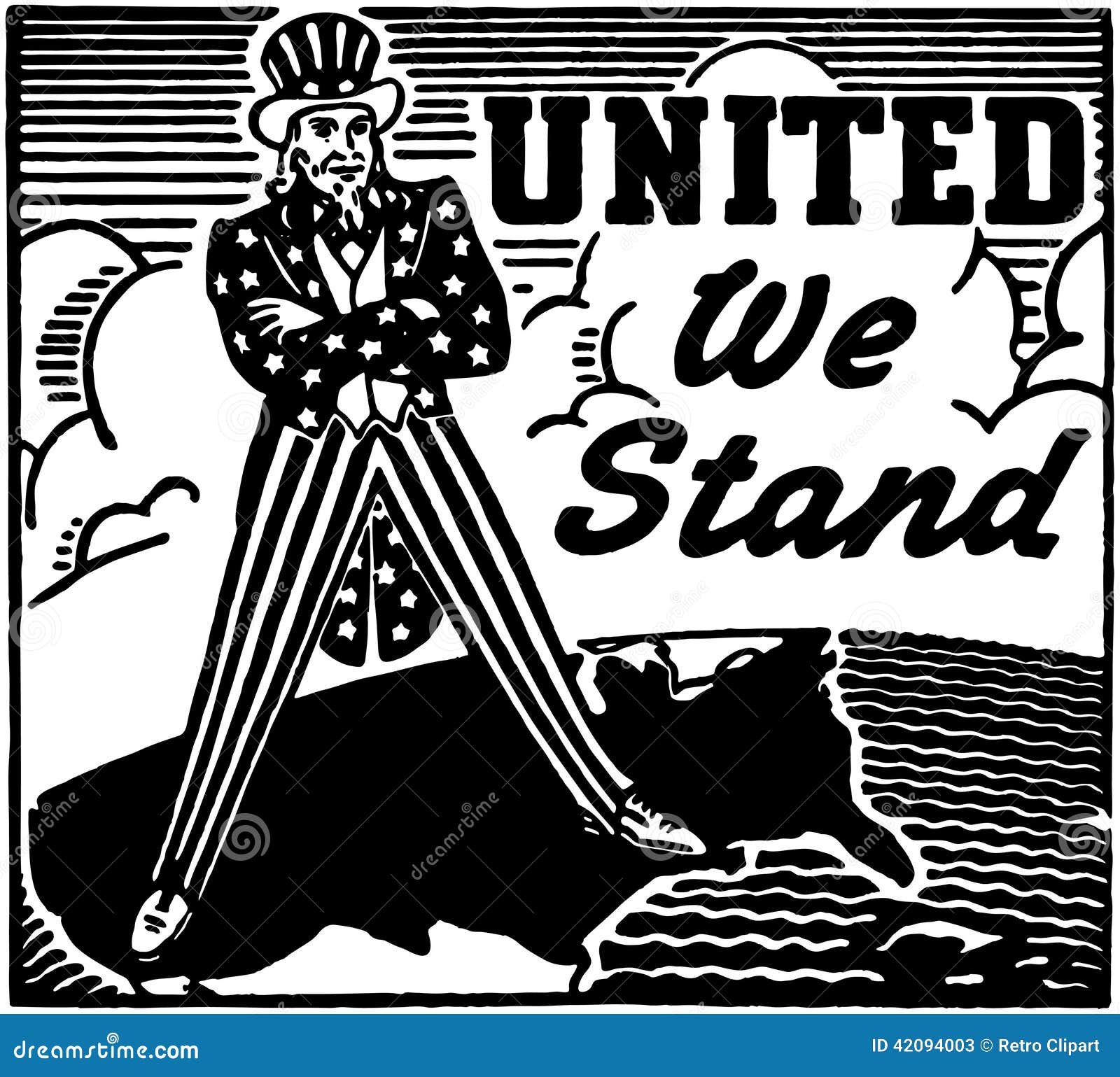 United we Stand stock vector. Illustration of doodle - 42094003