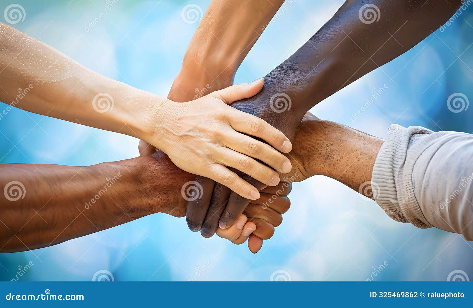 United we Stand the Power of Teamwork Stock Illustration - Illustration ...