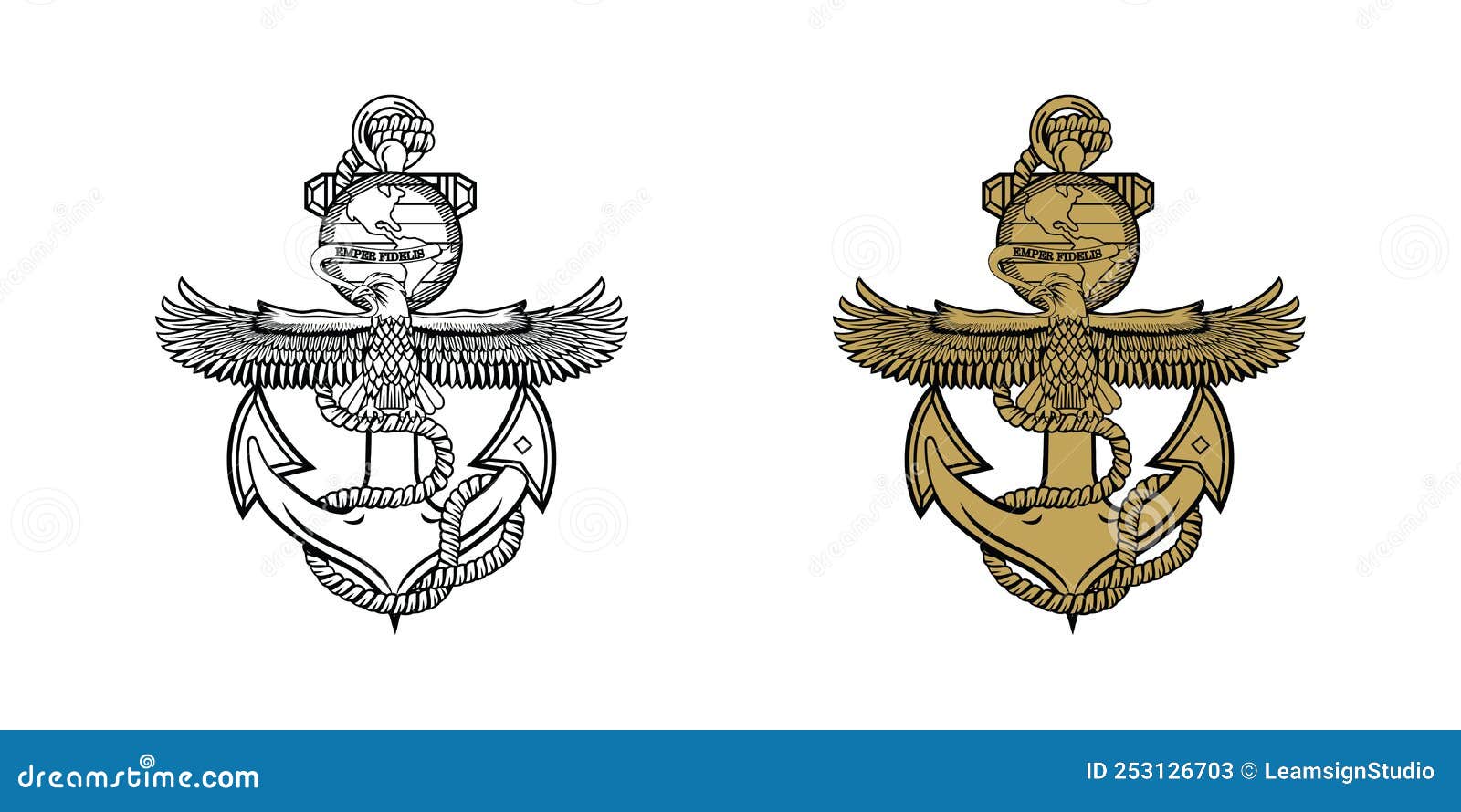 United State Marine Corps Eagle Globe And Anchor Ega Design ...