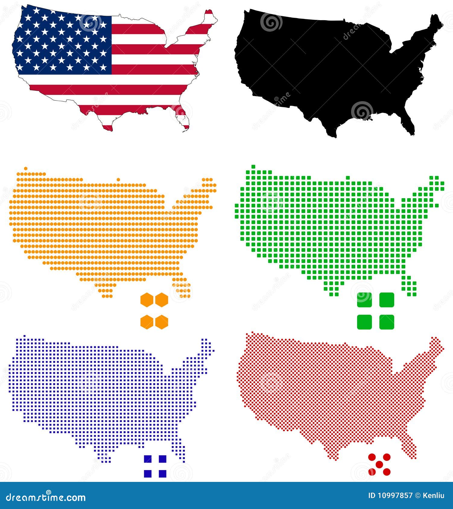 Layered Editable Vector Illustration Country Map of the United States ...