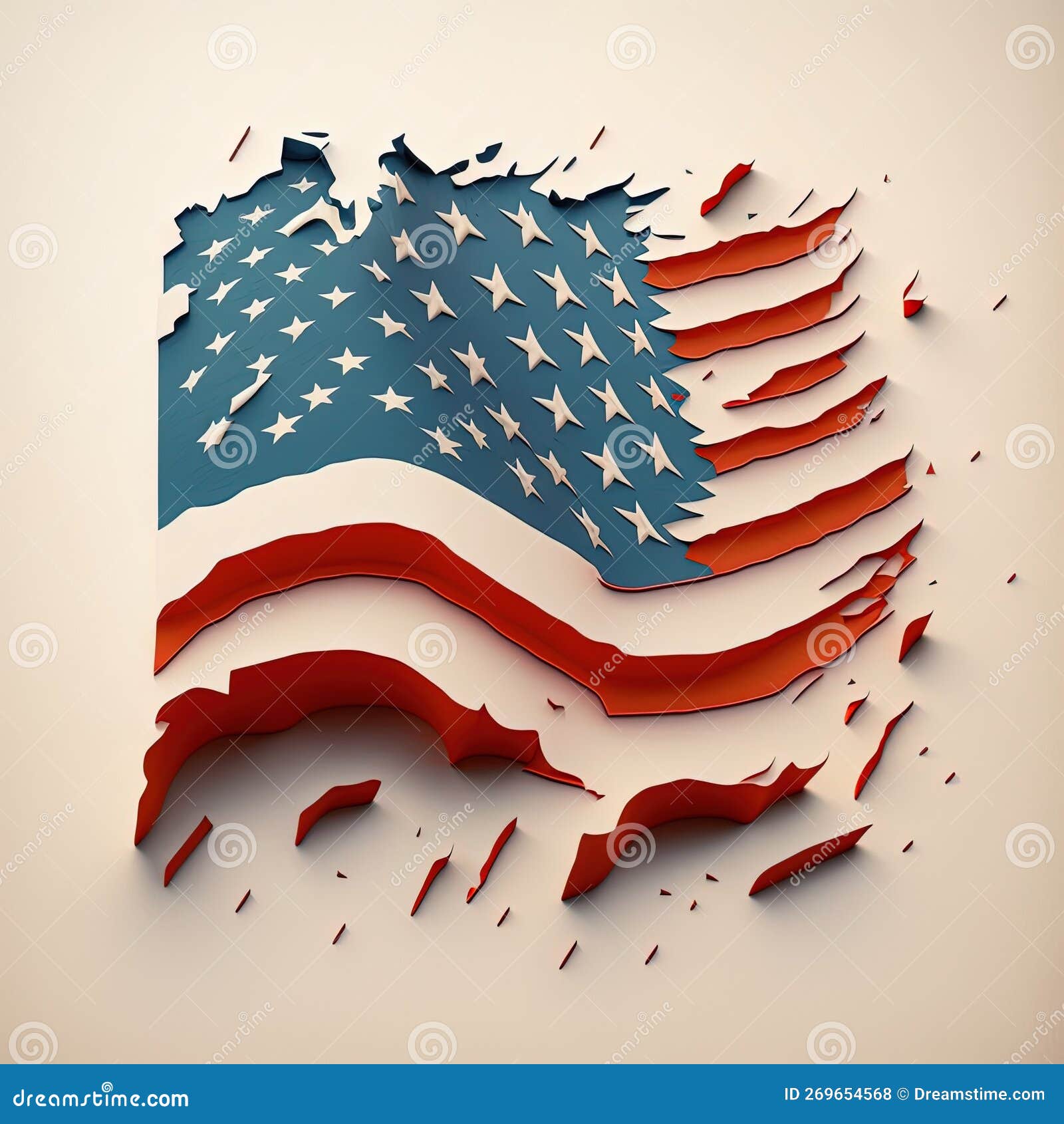 United States of America, Colours on a Shape of USA. Generative AI ... United States of America, Colours on a Shape of USA. Generative AI ...