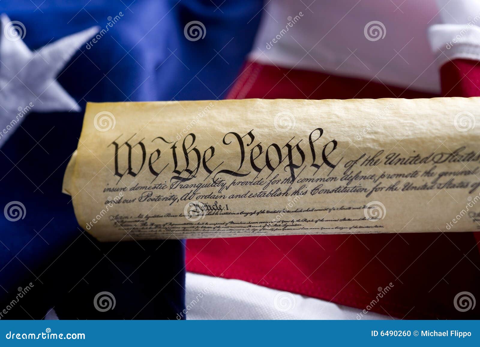 United States Of America Constitution Scroll Stock Photo - Image: 6490260