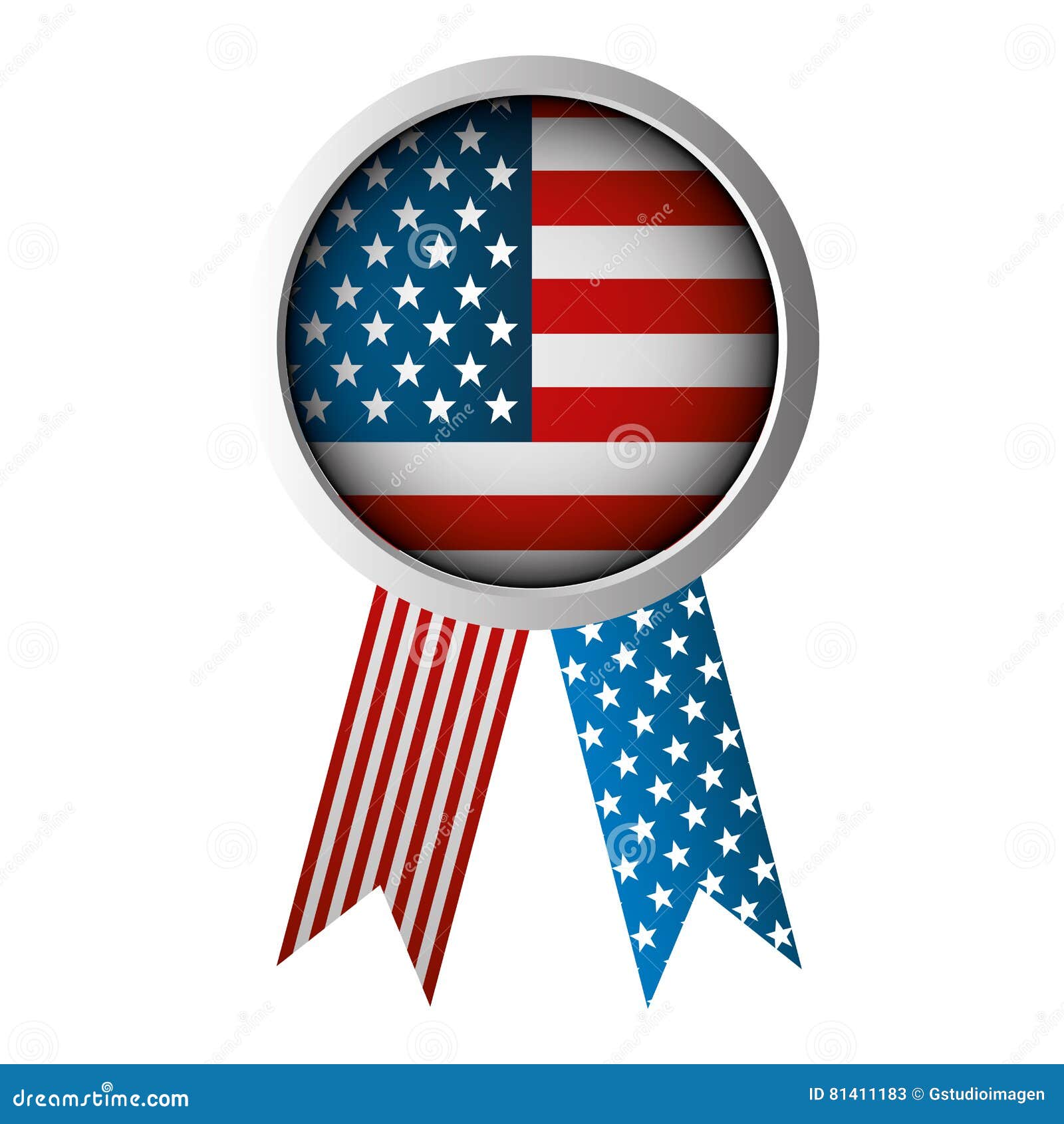 United States of America Emblem Stock Vector - Illustration of flags ...