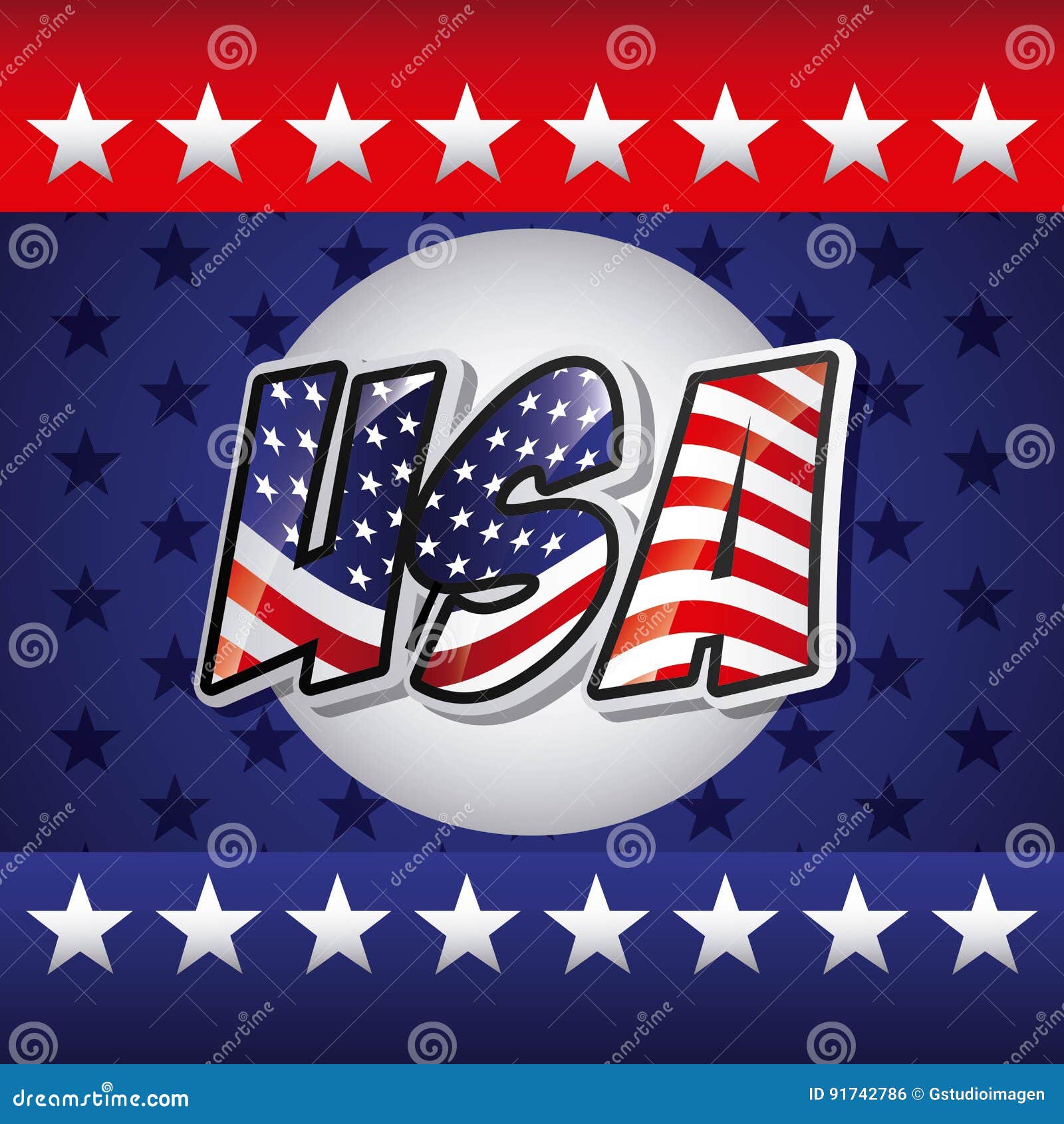 United States of America Emblem Stock Vector - Illustration of color ...