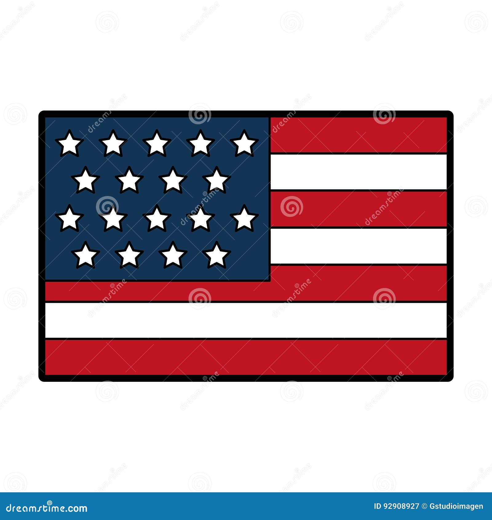 United States of America Flag Stock Vector - Illustration of landmark ...