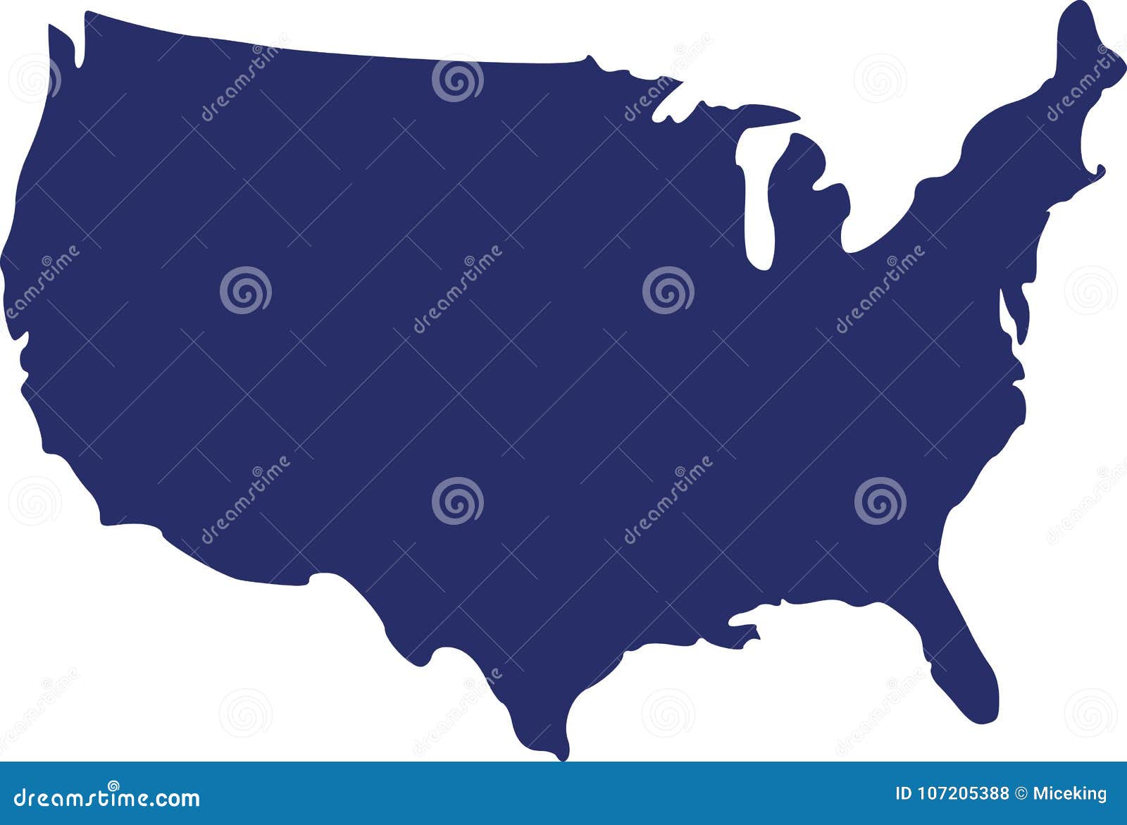 United States of America Map Stock Vector - Illustration of america ...
