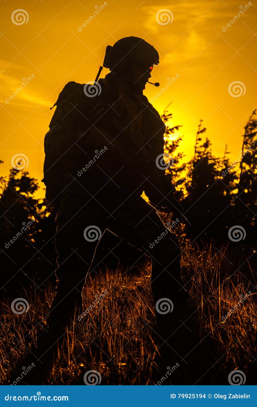 US Army Ranger Aiming Rifle Stock Photo | CartoonDealer.com #86932158