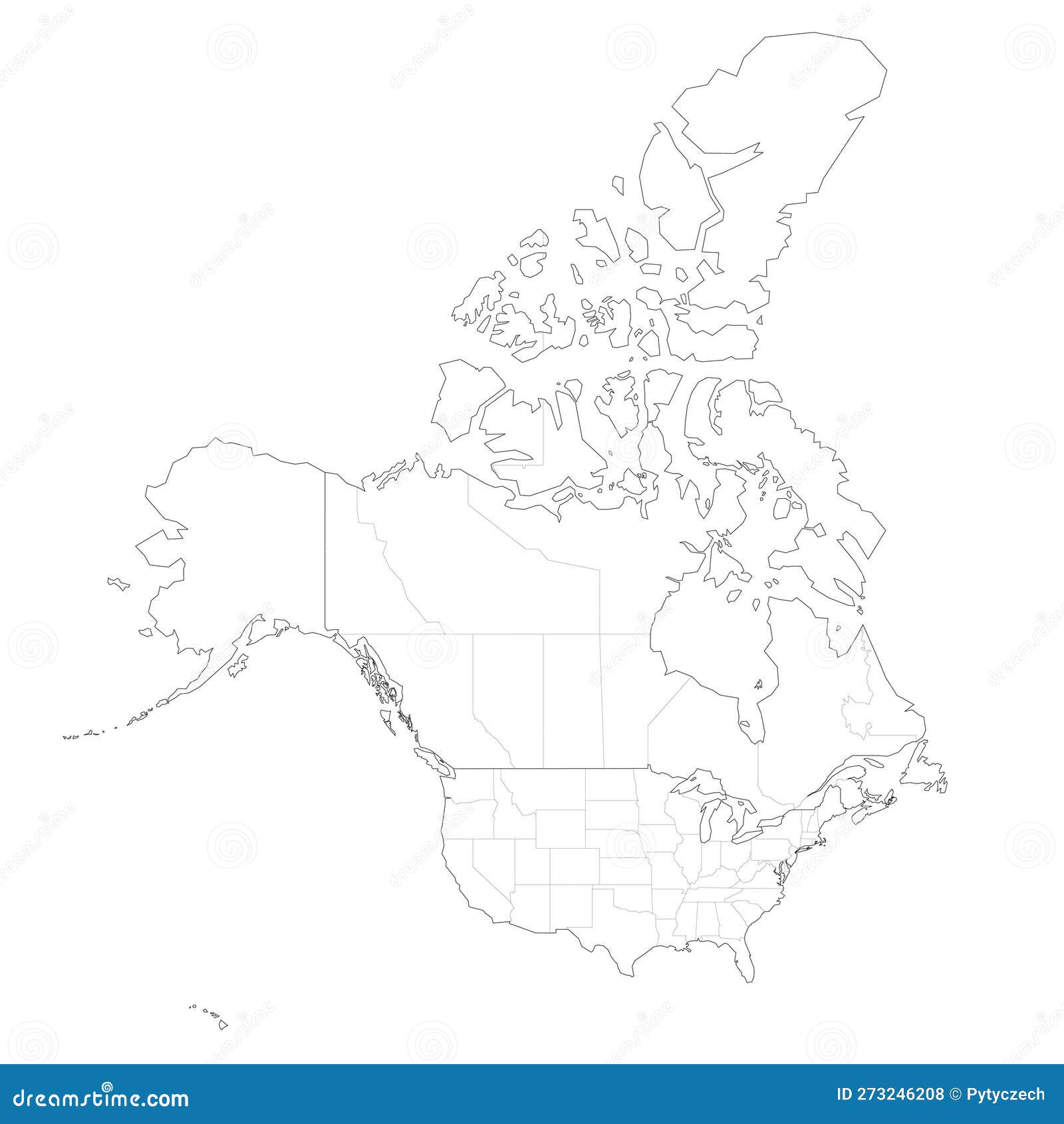 United States and Canada Political Map Stock Vector - Illustration of ... United States and Canada Political Map Stock Vector - Illustration of ...