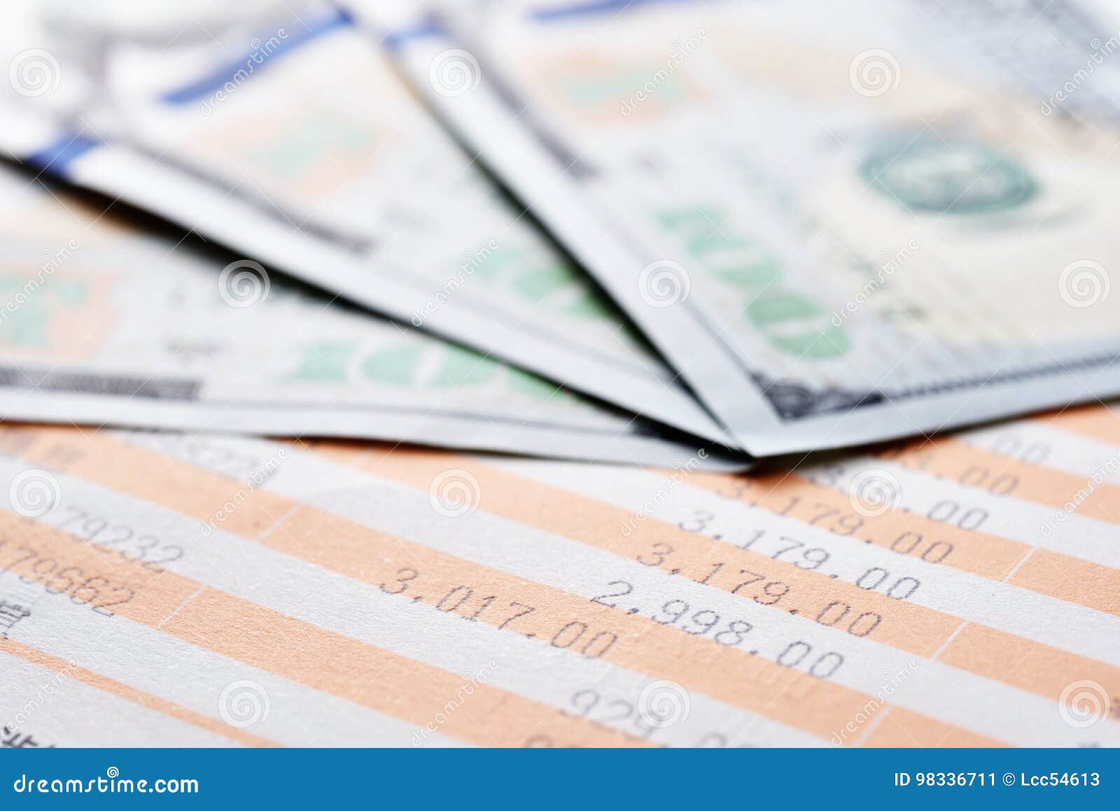 United States Dollar and Saving Account Passbook Stock Image - Image of ...