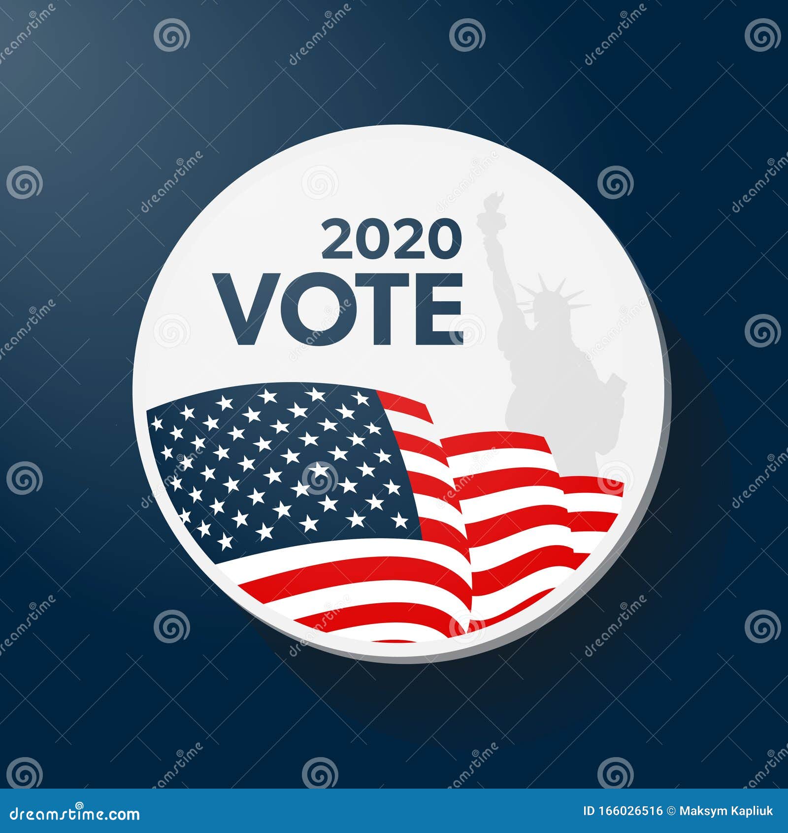 United States 2020 Election Pin Illustration Stock Vector ...