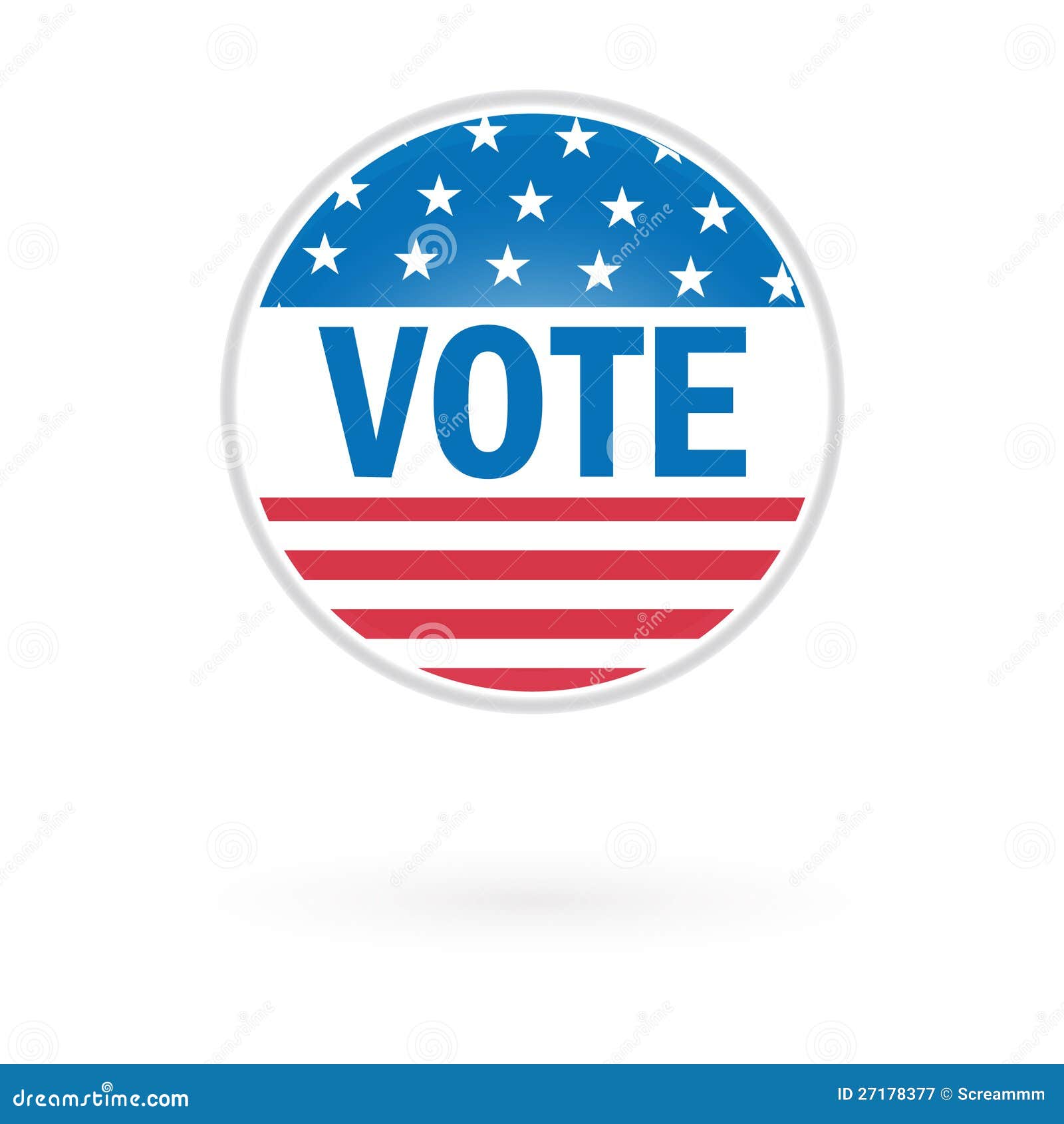 United States Election Vote Button Stock Illustration - Illustration of ...