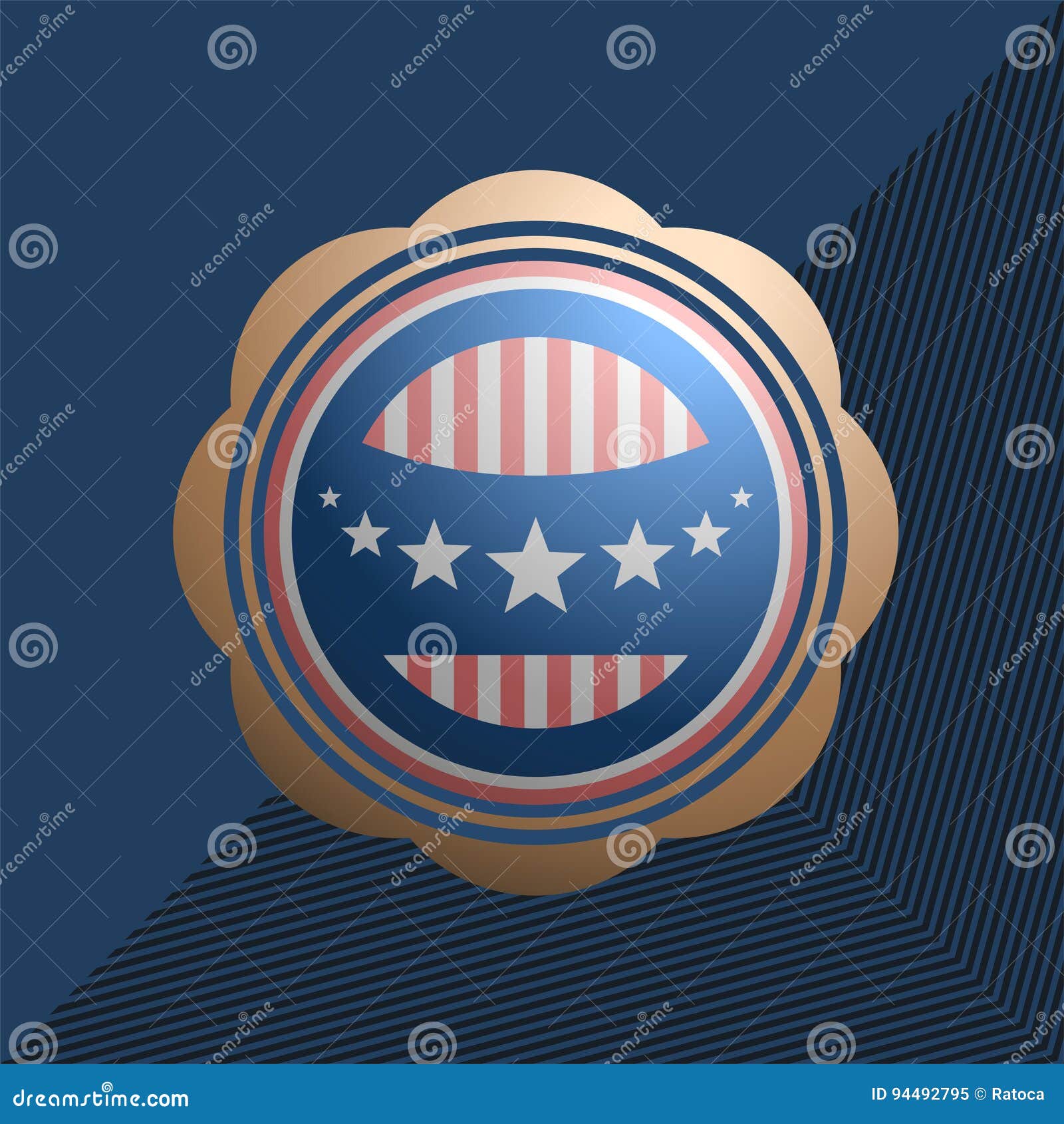 United States emblem stock vector. Illustration of american - 94492795