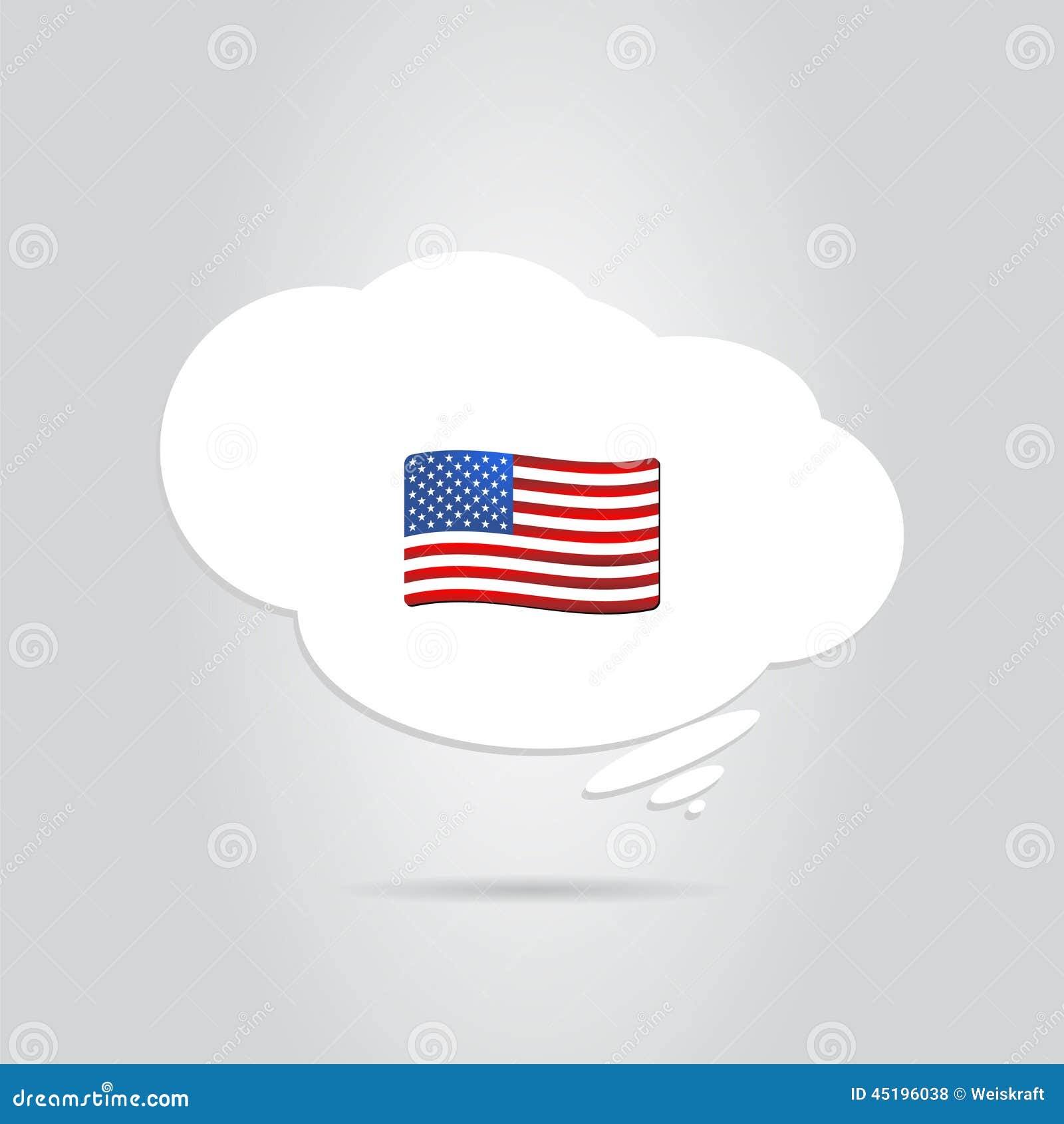 United States Flag in the Cloud Stock Vector - Illustration of design ...