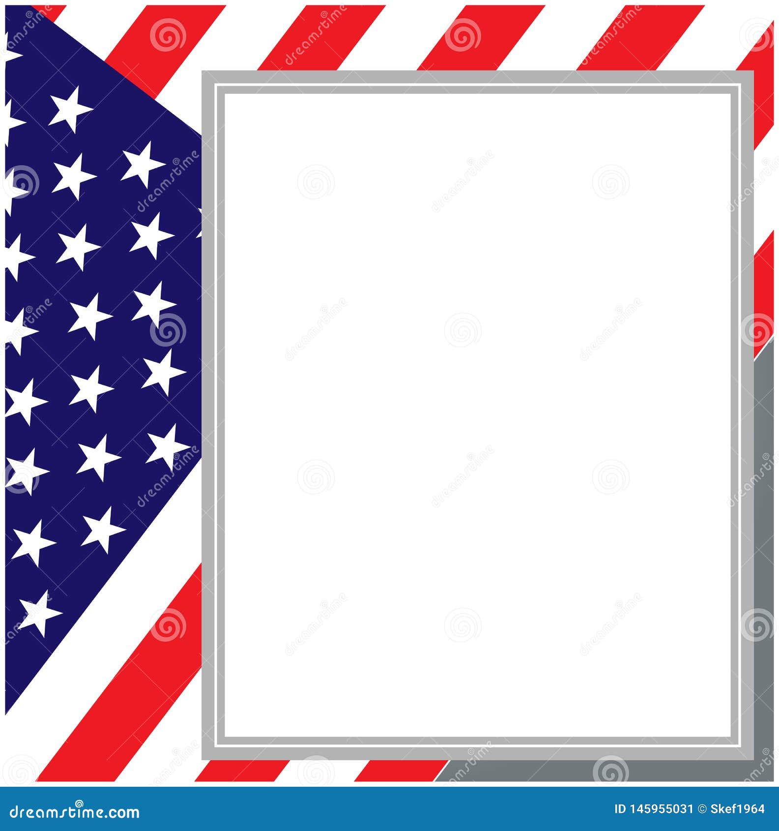 United States Flag Holiday Frame Poster. Stock Vector - Illustration of ...