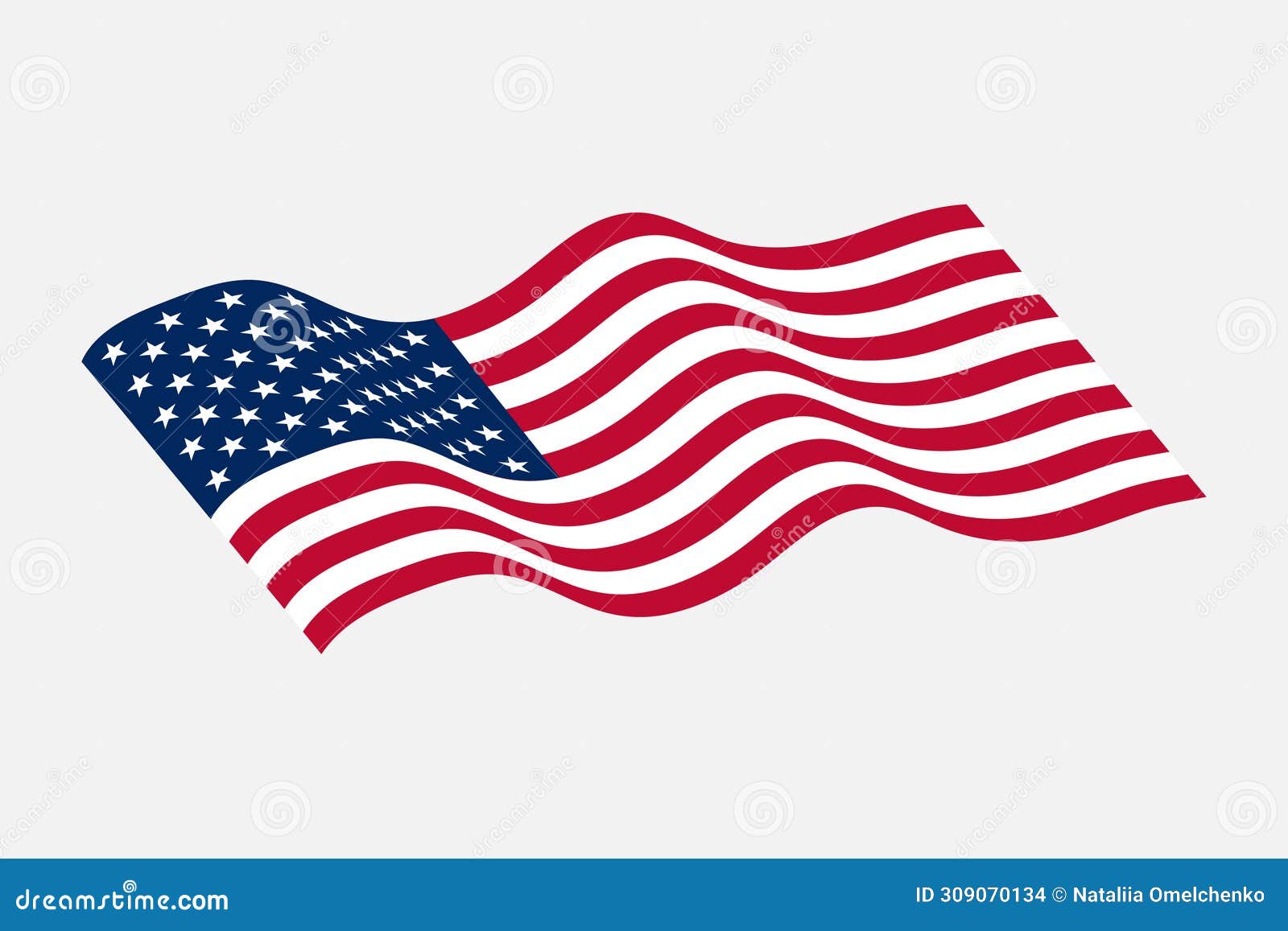 United States Flag Vector. National Flag of United States of America ...
