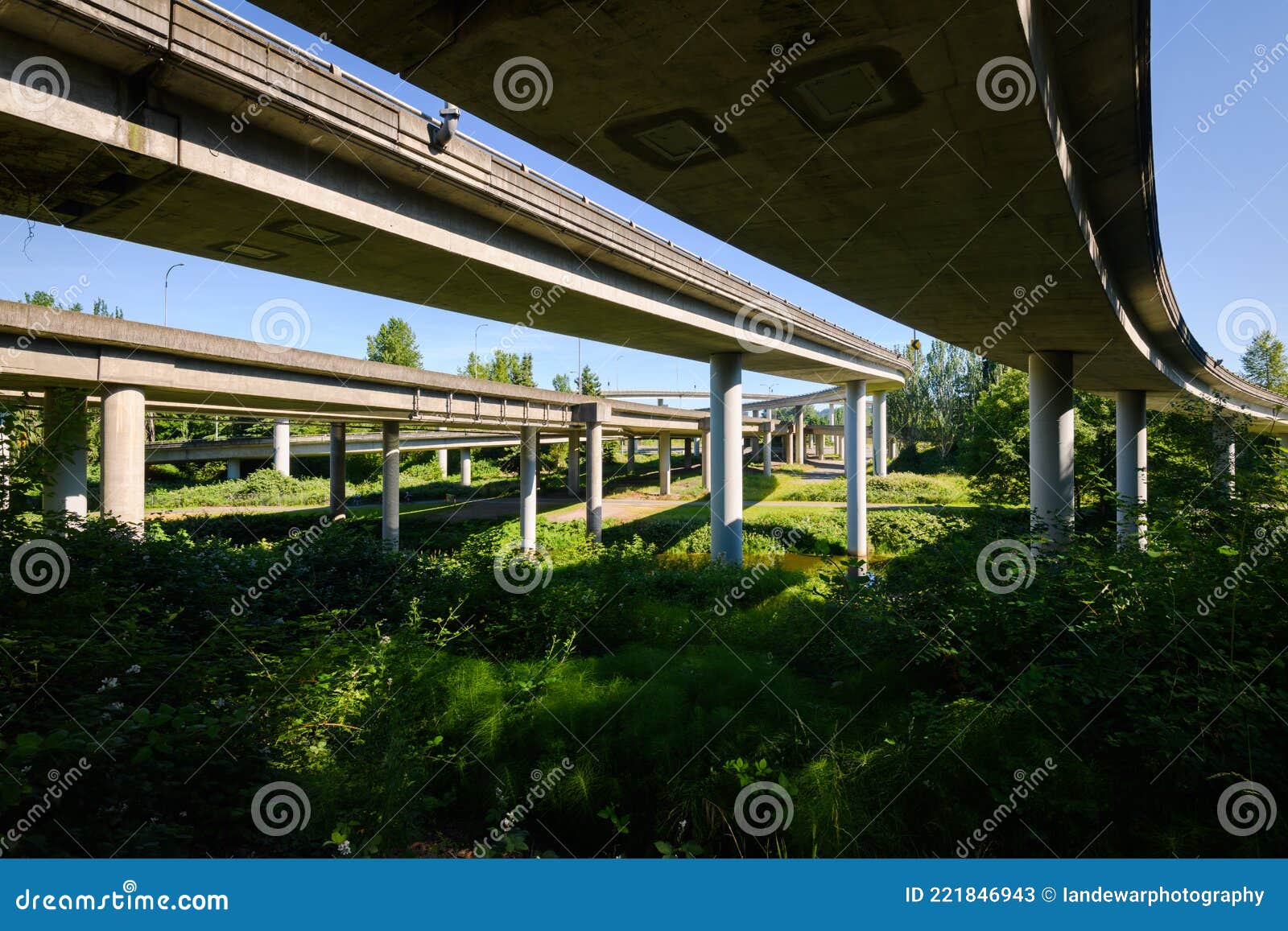 United States Freeway Interchange in Washington State Editorial Stock ...
