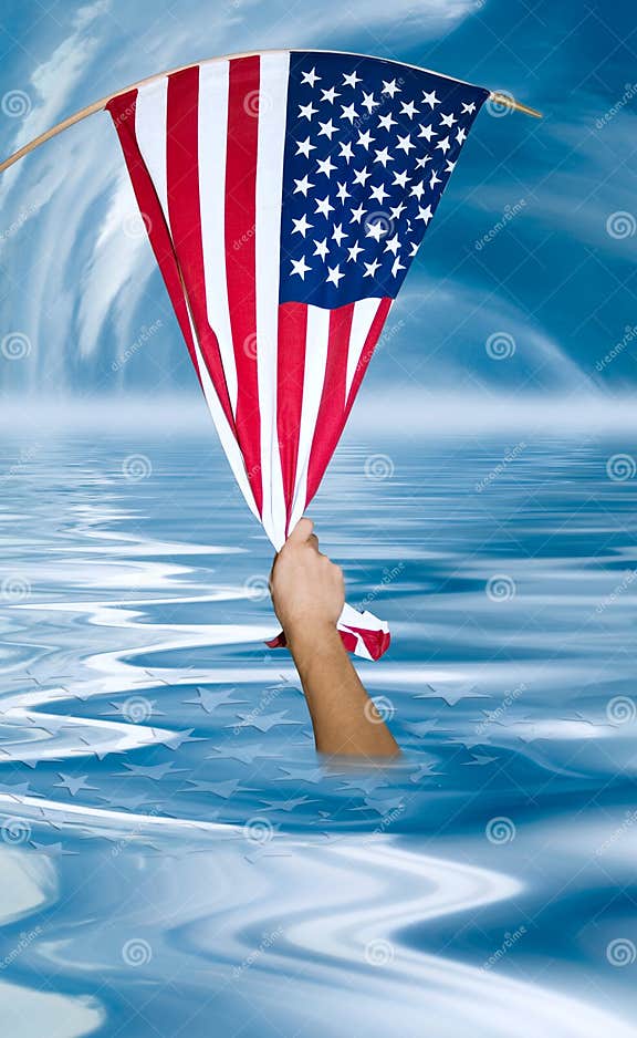 United Stares Flag Helping Hand Stock Photo - Image of asylum, grip ...
