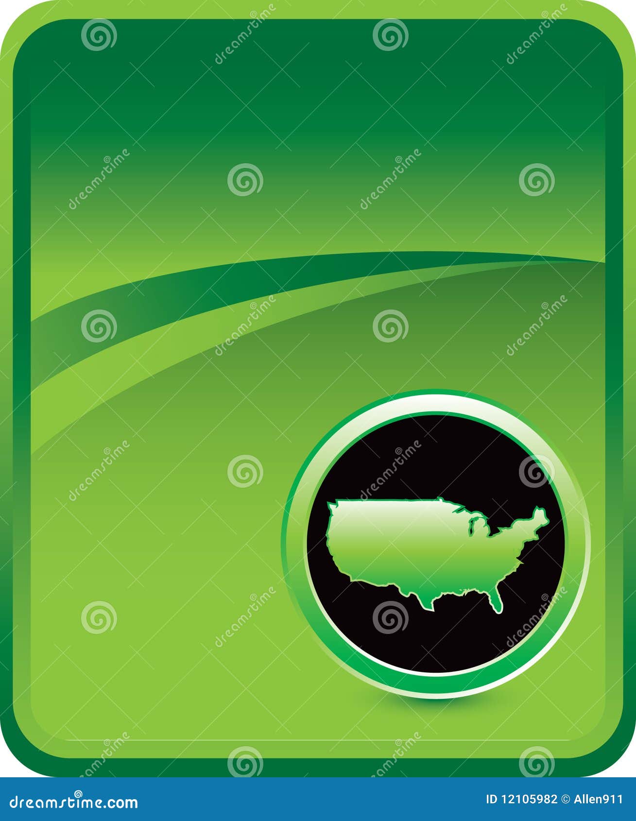 United States Icon Green Background Stock Vector - Illustration of ...