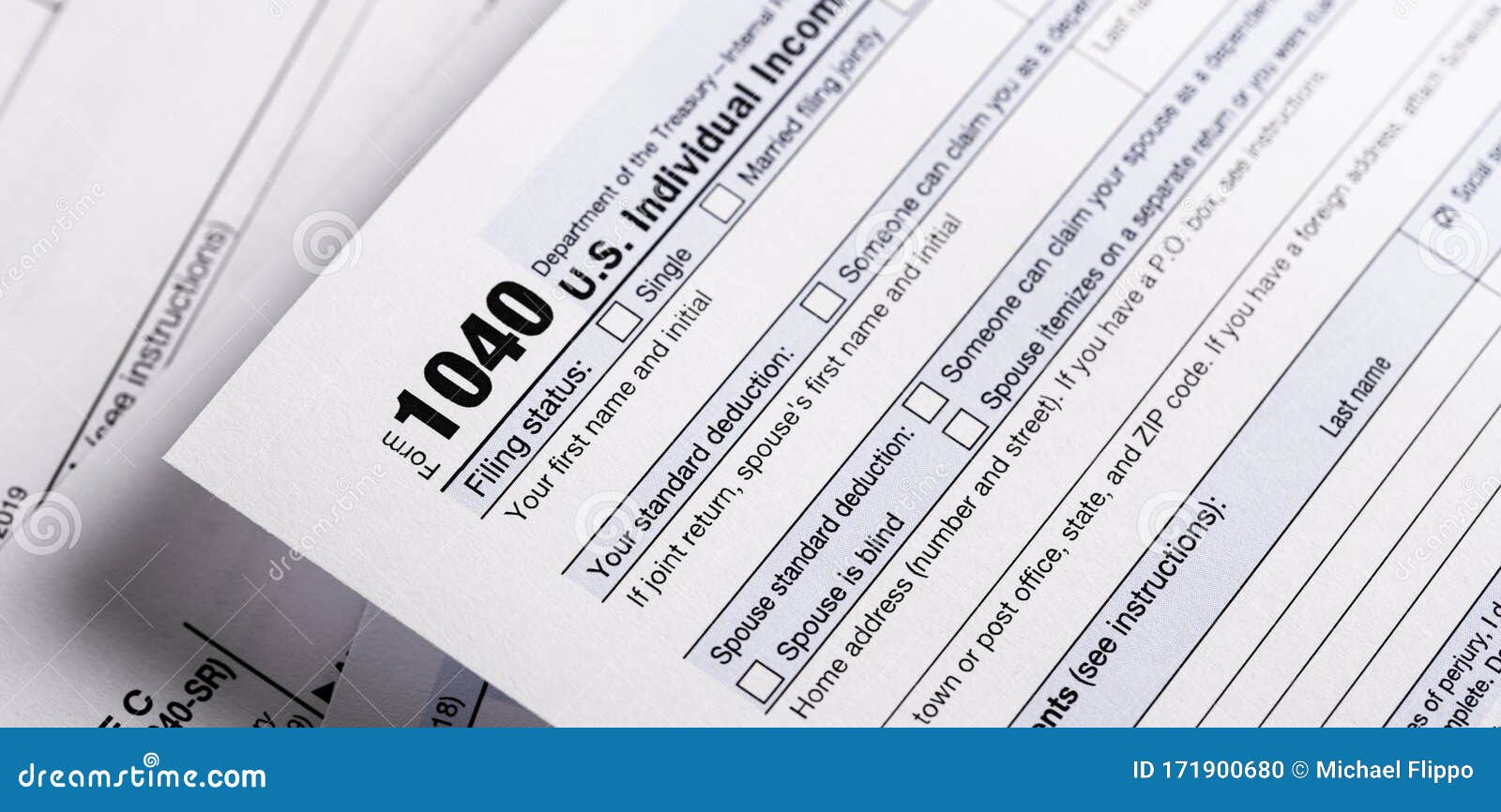 A Stack of United States Tax Forms for Individuals. Editorial Image ...
