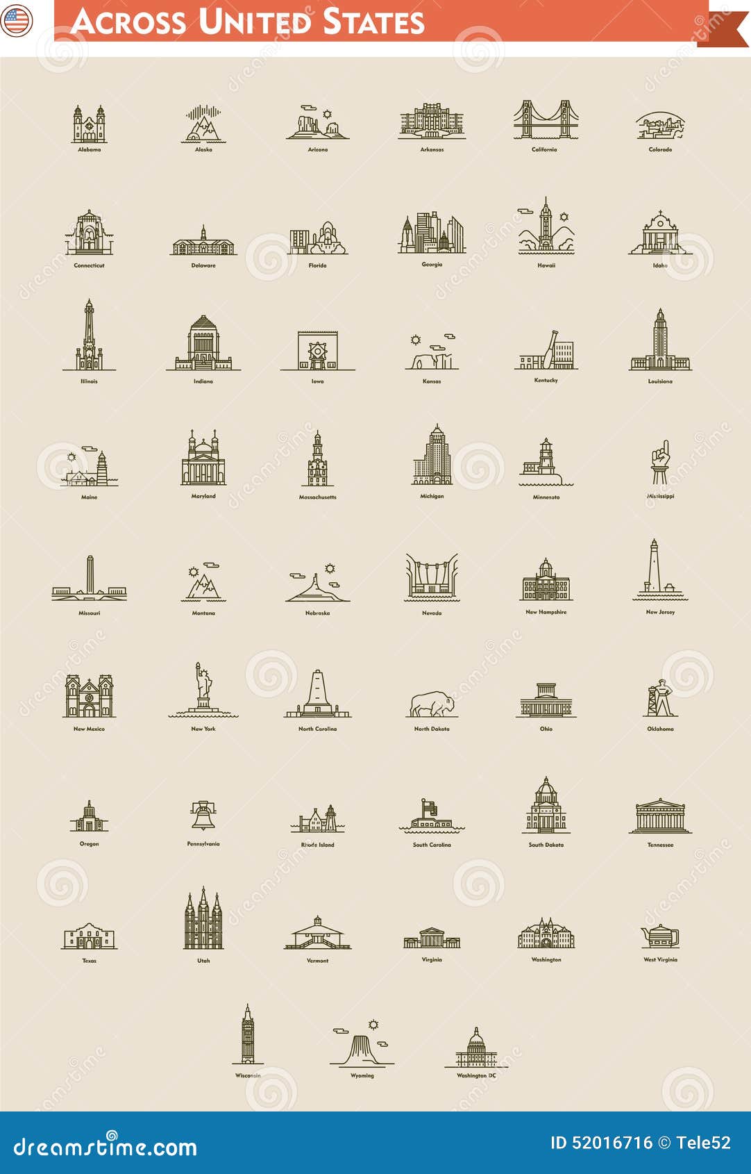 United States Landmarks Stock Illustrations – 5,091 United States ...