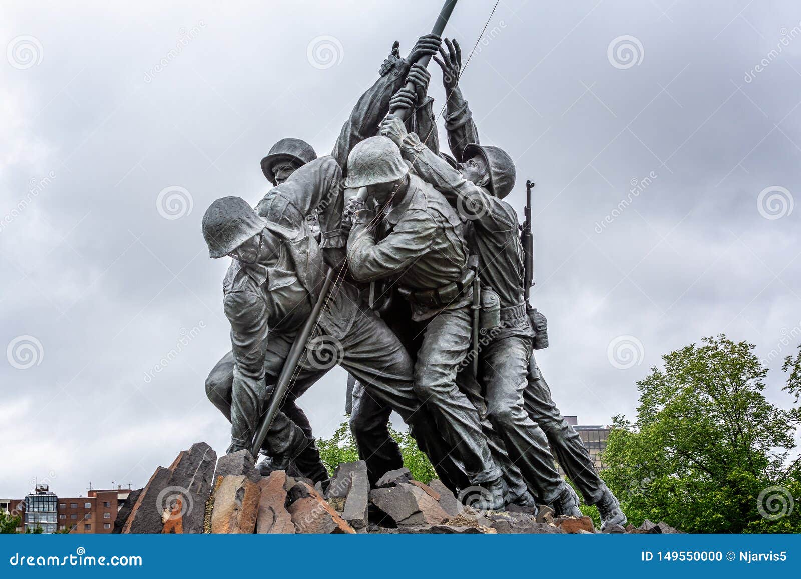 United States Marine Corp War Memorial Depicting Flag Planting on Iwo ... United States Marine Corp War Memorial Depicting Flag Planting on Iwo ...