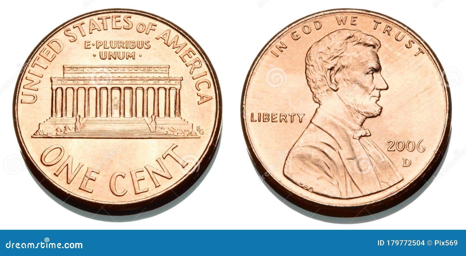 A United States Penny or One Cent Coin. Stock Photo - Image of commerce ...