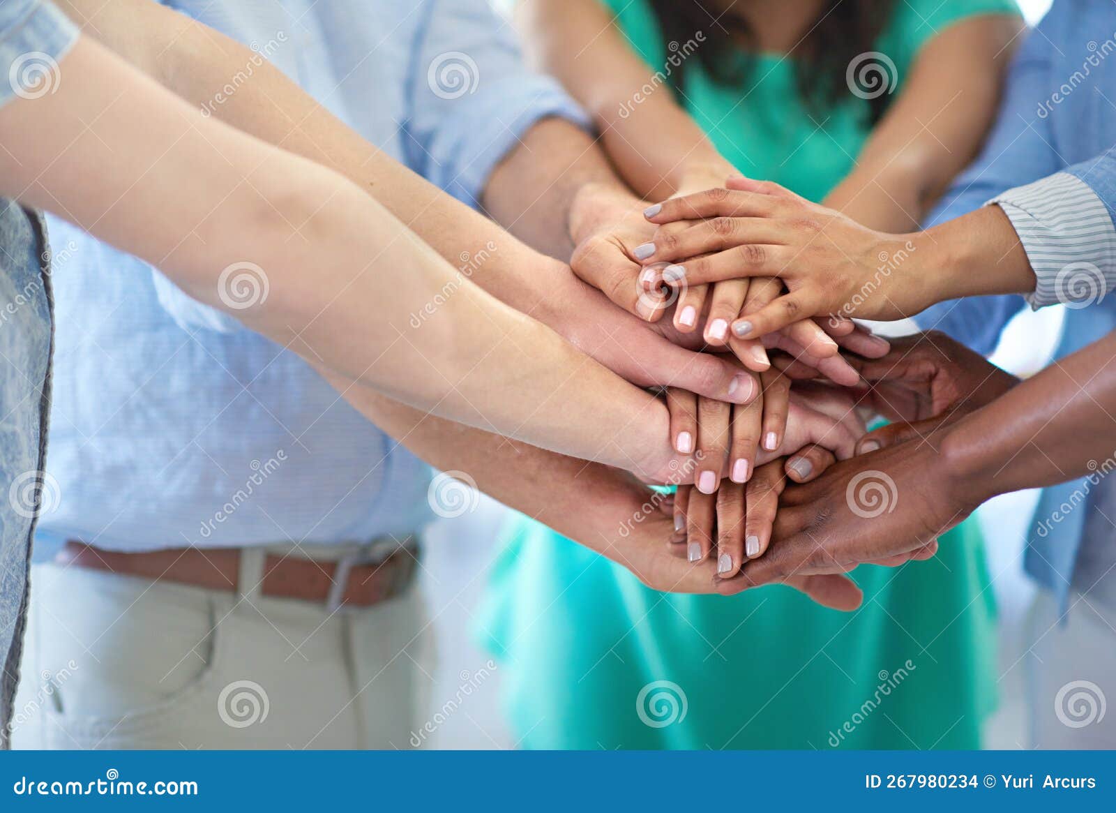 United Under a Common Goal. a Creative Business Team in a Huddle. Stock ...