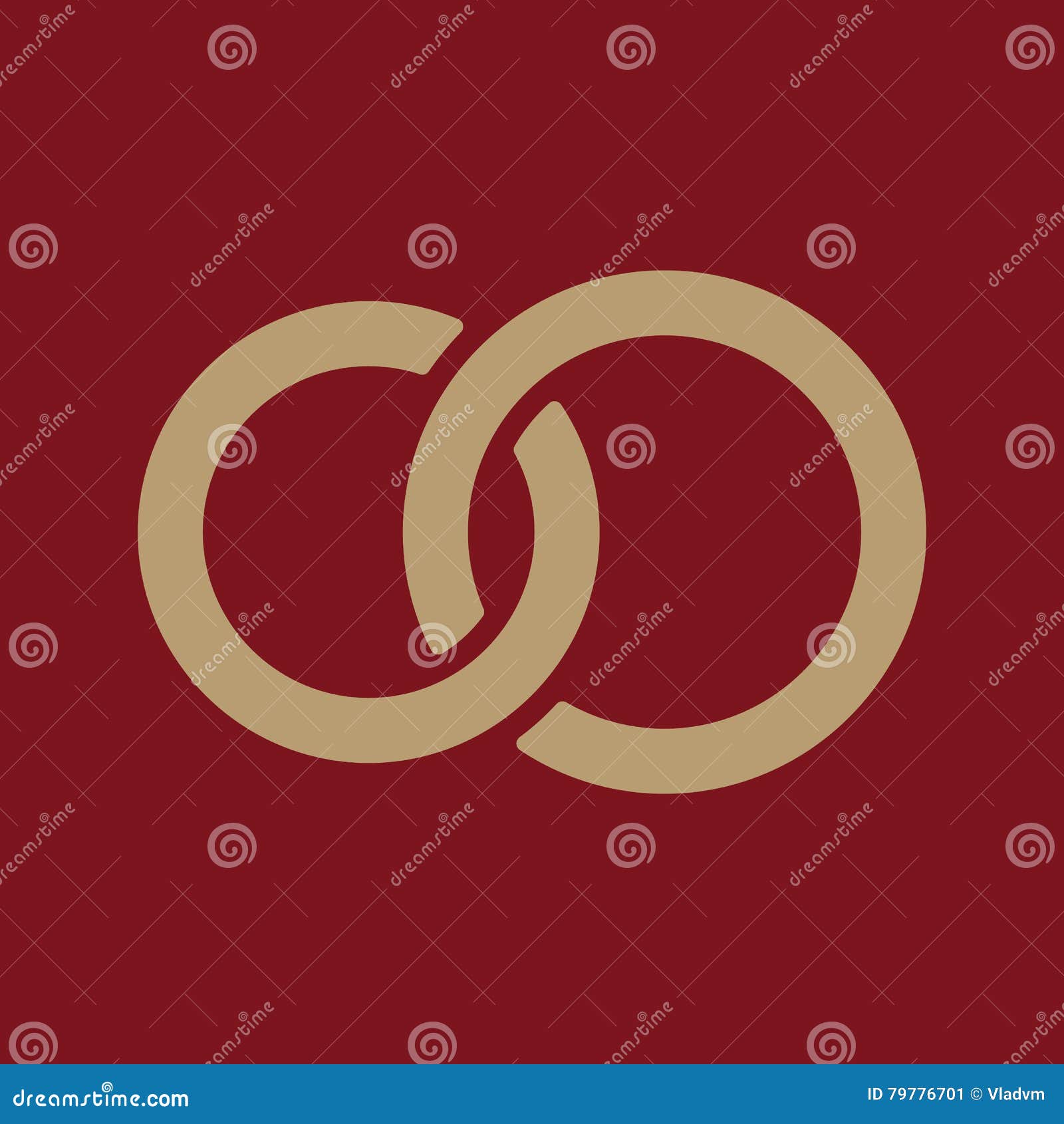 The United Wedding Ring Icon. Marriage and Glans Symbol Stock Vector ...