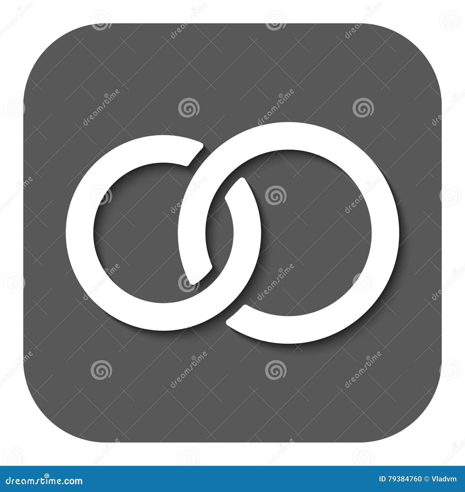 The United Wedding Ring Icon. Marriage and Glans Symbol Stock Vector ...