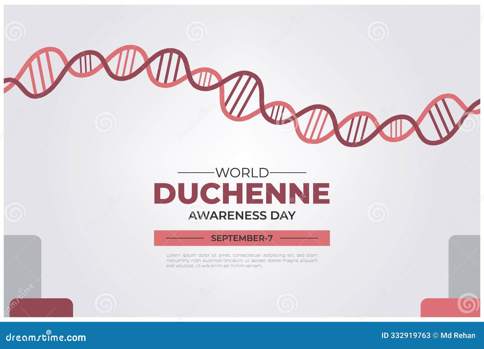 Uniting for Strength World Duchenne Awareness Day Stock Vector ...