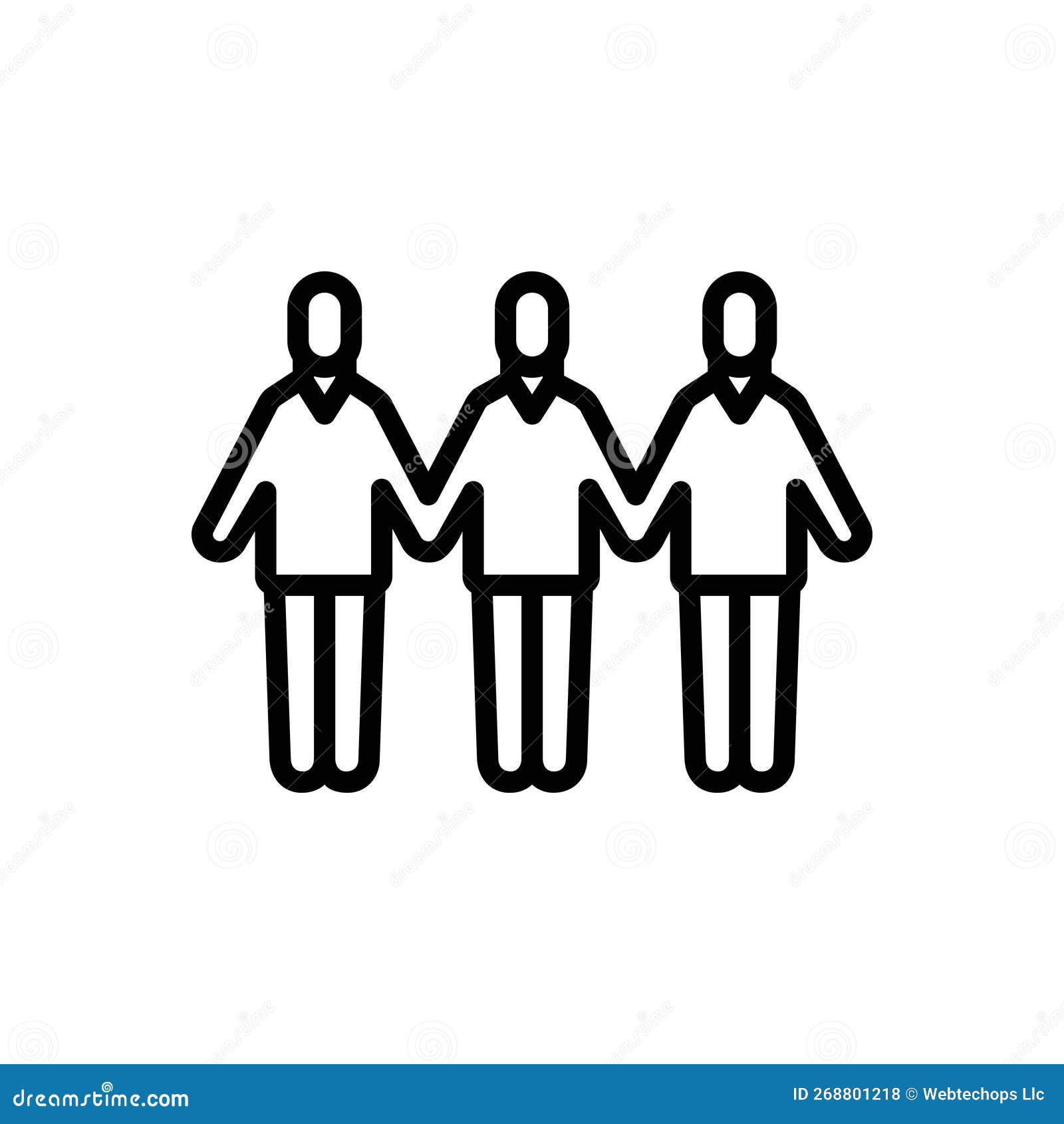 Black Line Icon for Units, Group and Team Stock Vector - Illustration ...