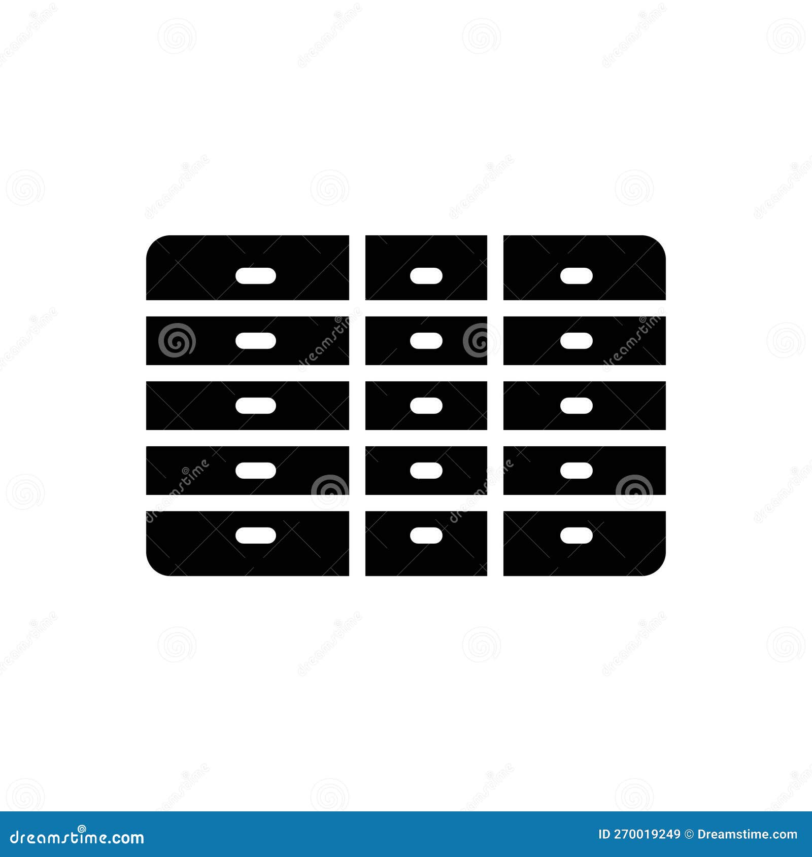 Black Solid Icon for Units, Part and Section Stock Vector ...