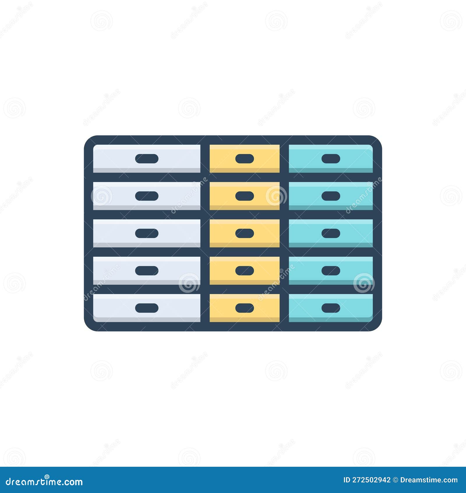 Color Illustration Icon for Units, Part and Drawer Stock Vector ...