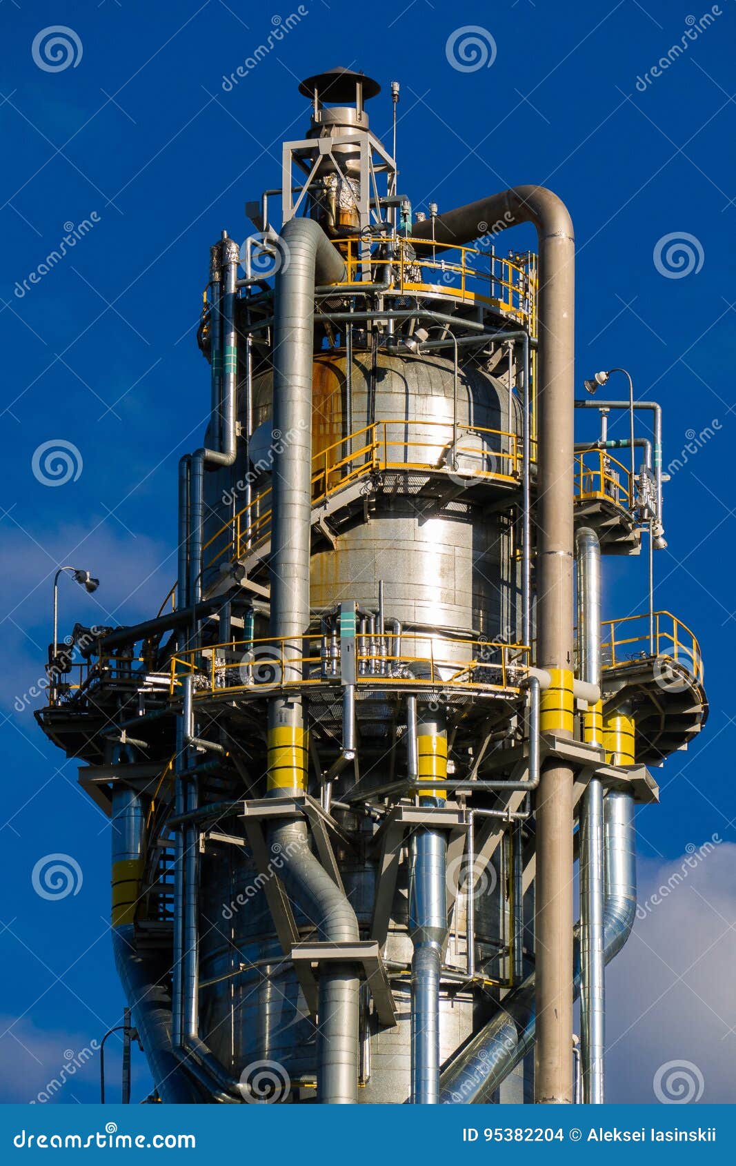 Units for Nitric Acid Production on Fertilizer Plant Stock Photo ...