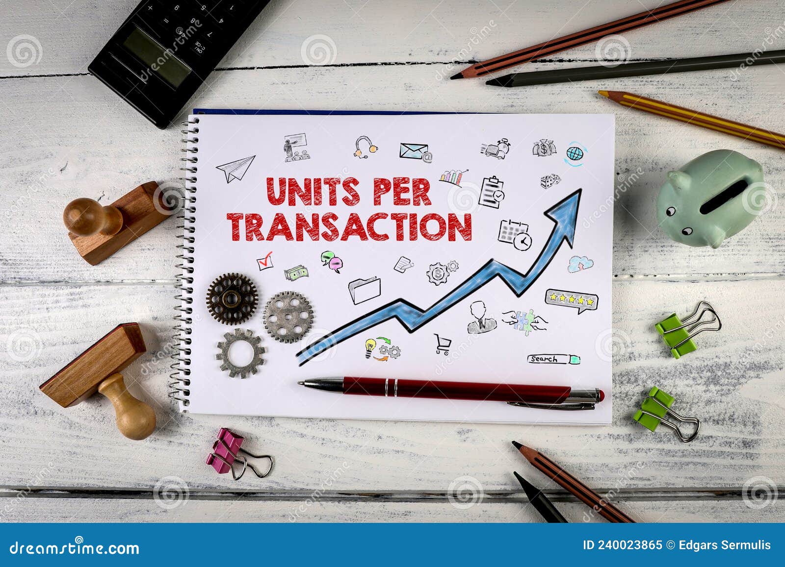 Units Per Transaction. Development Curve and Icons on the Notebook ...