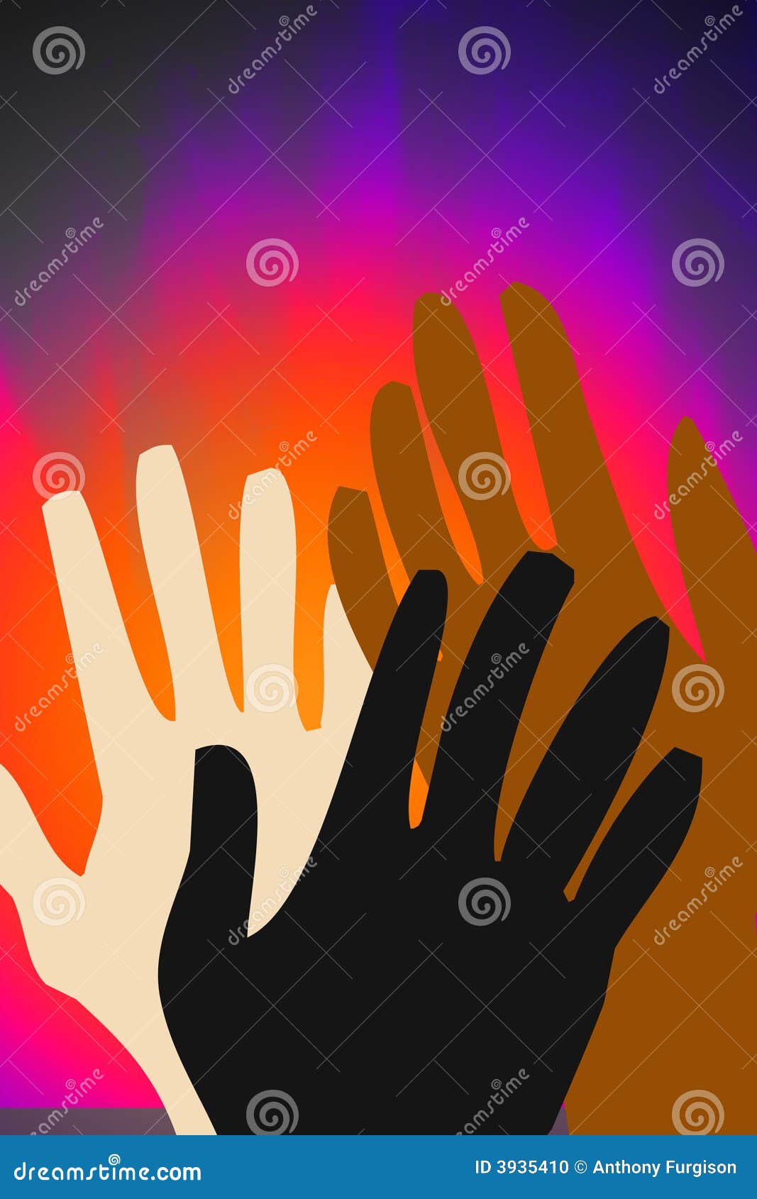 Unity stock illustration. Illustration of silhouette, struggle - 3935410