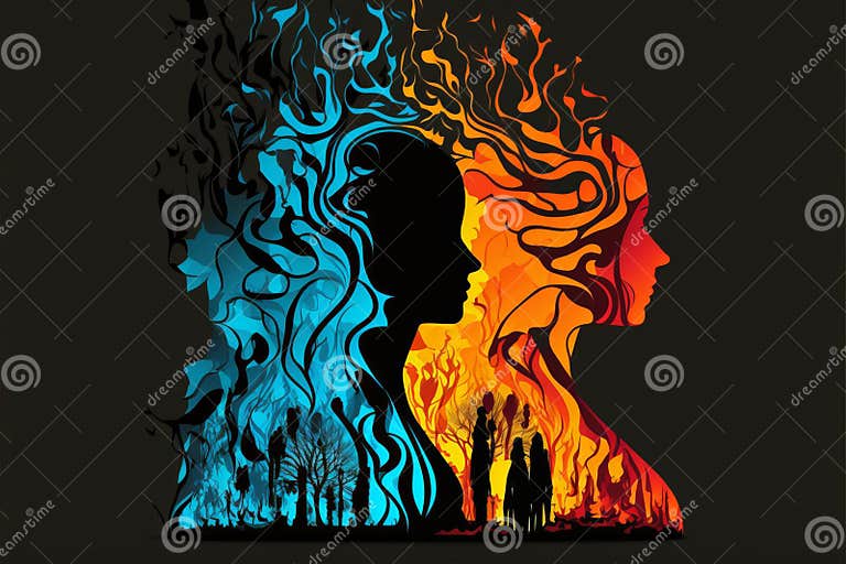 Unity Abstract Art (generative AI) Stock Illustration - Illustration of ...