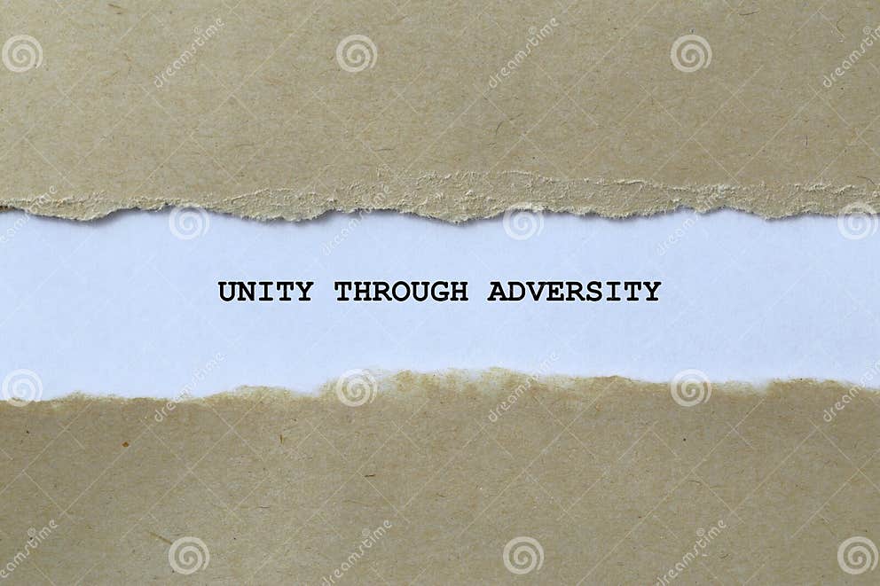 Unity through Adversity on White Paper Stock Image - Image of words ...