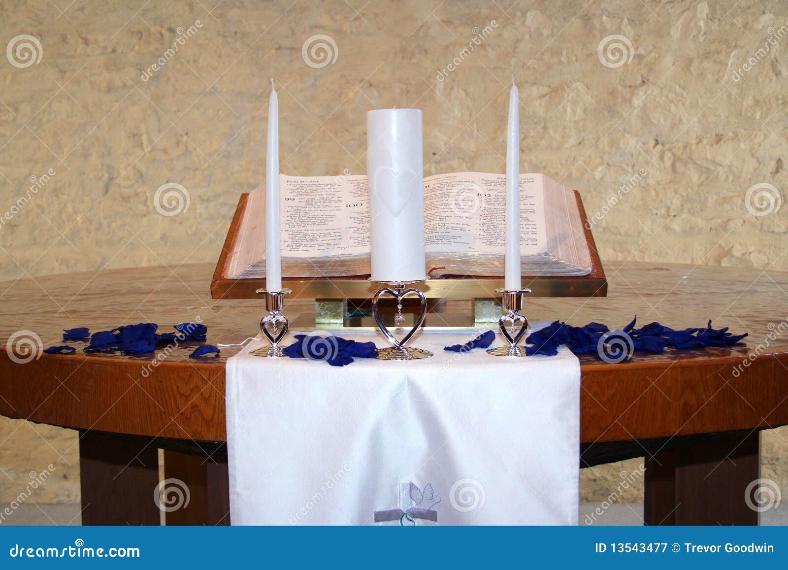 Unity Candle stock image. Image of wood, candles, flowers - 13543477