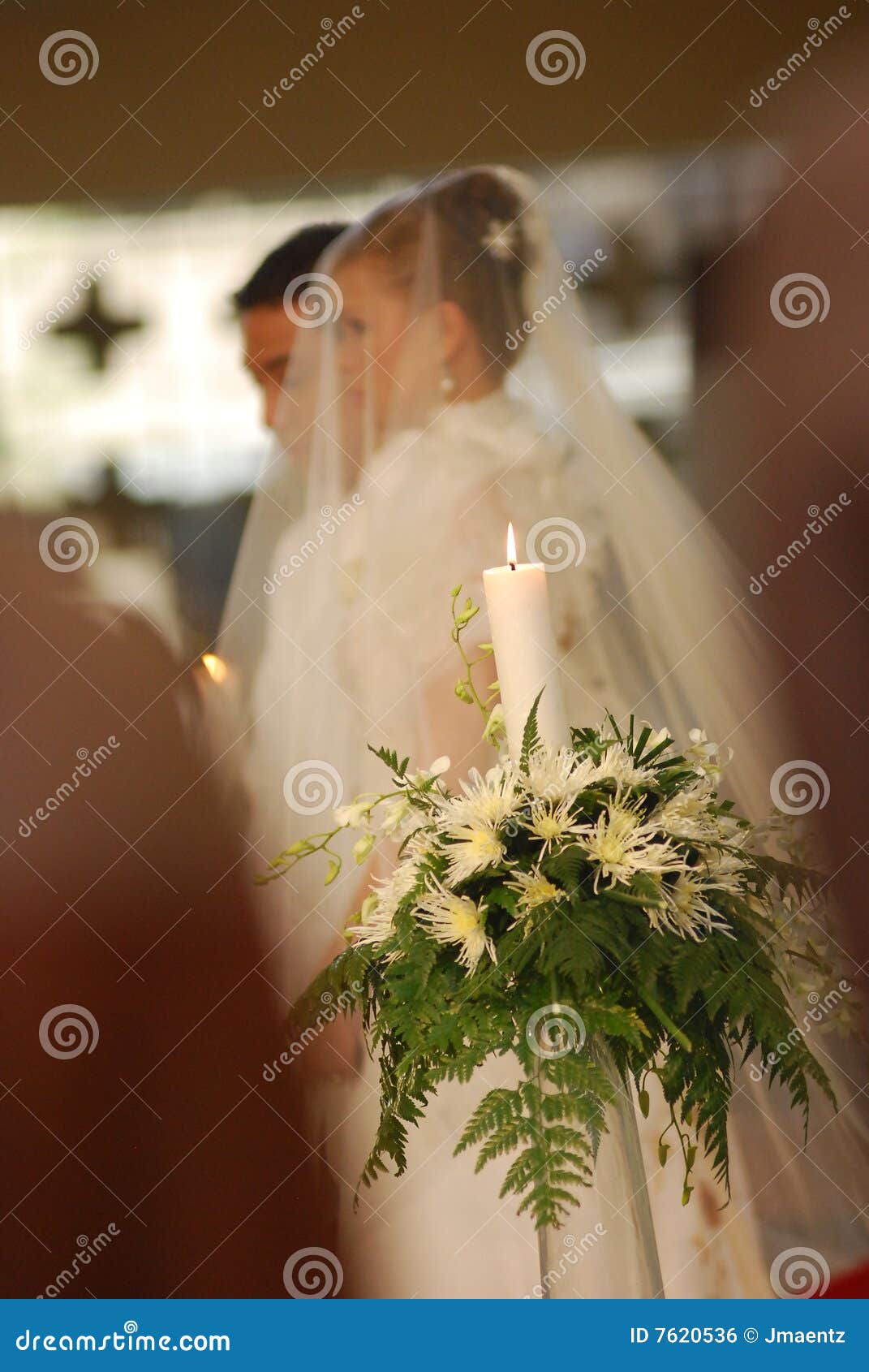 Unity Candle with Bride and Groom at Church Stock Photo - Image of ...