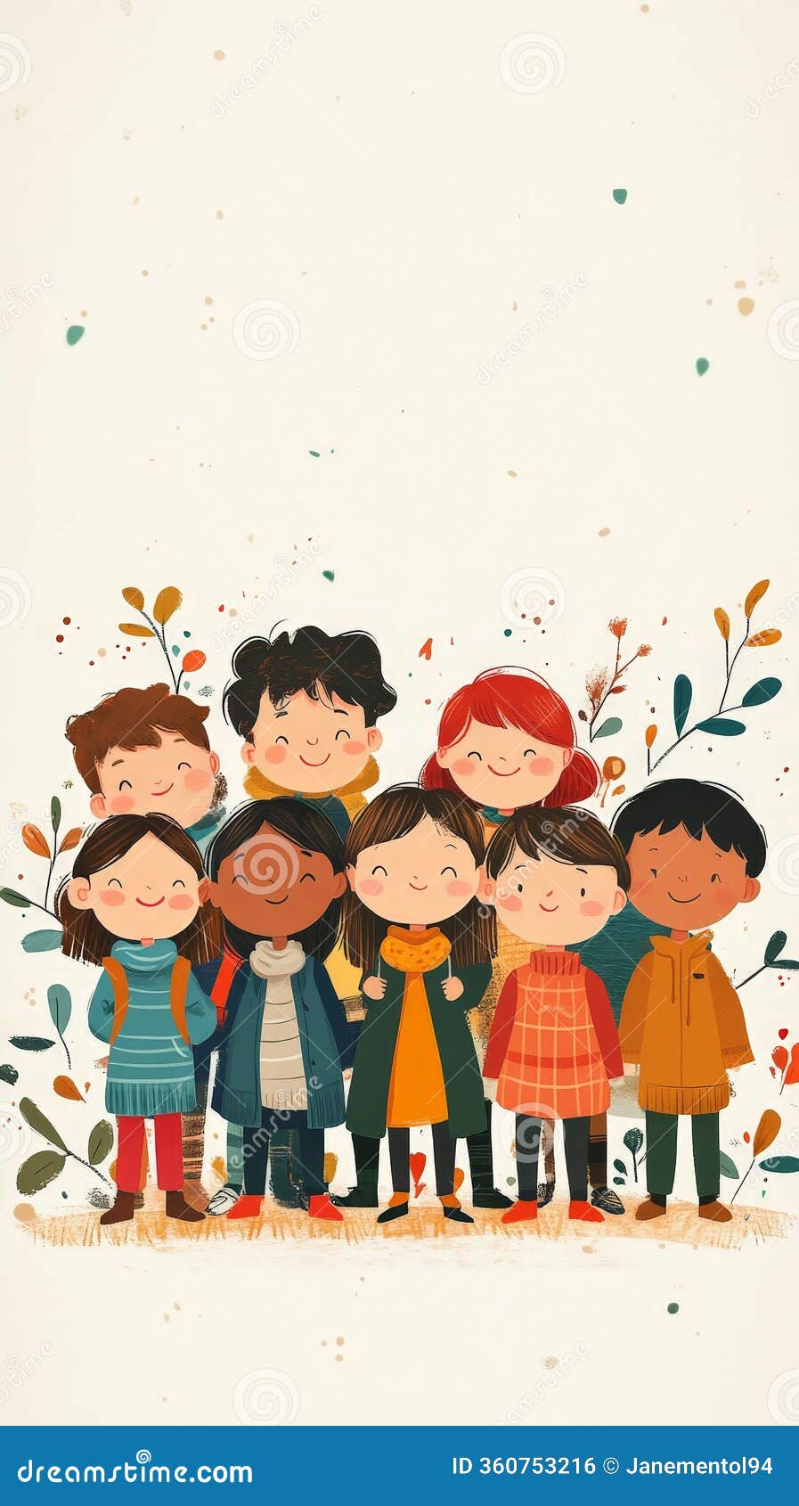 Unity among Children: Symbol of Togetherness Stock Illustration ...