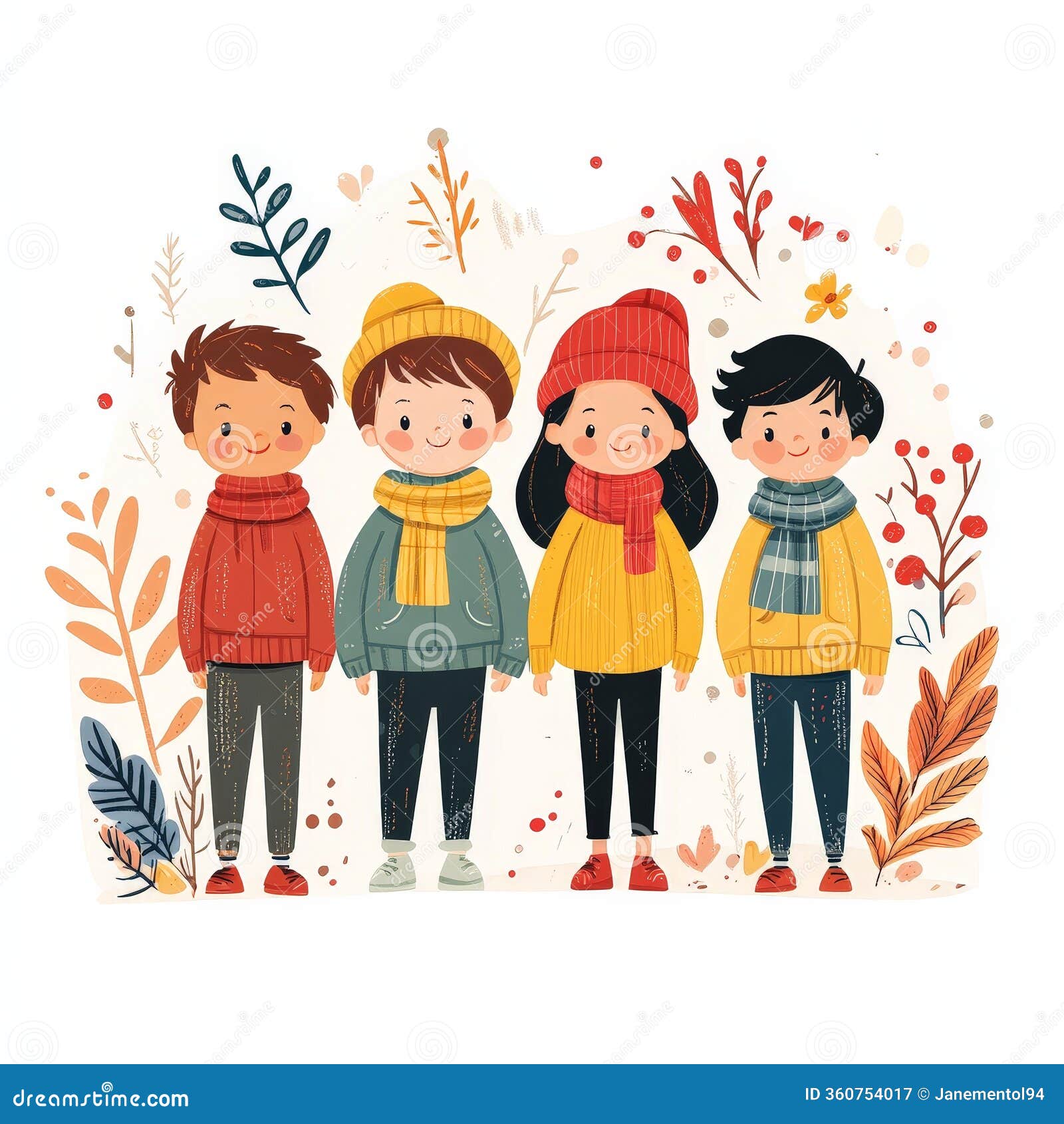 Unity among Children: Symbol of Togetherness Stock Illustration ...