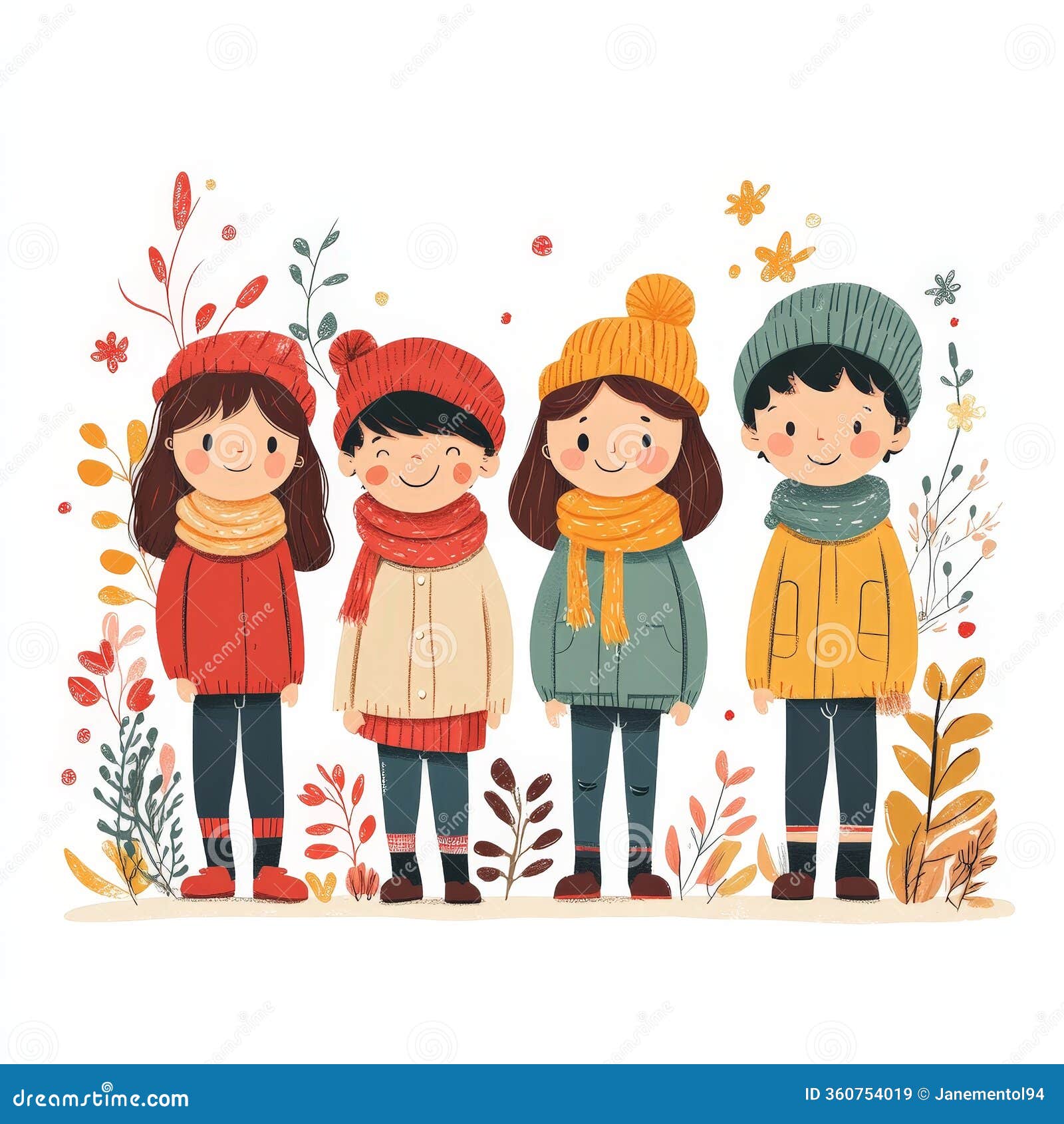 Unity among Children: Symbol of Togetherness Stock Illustration ...